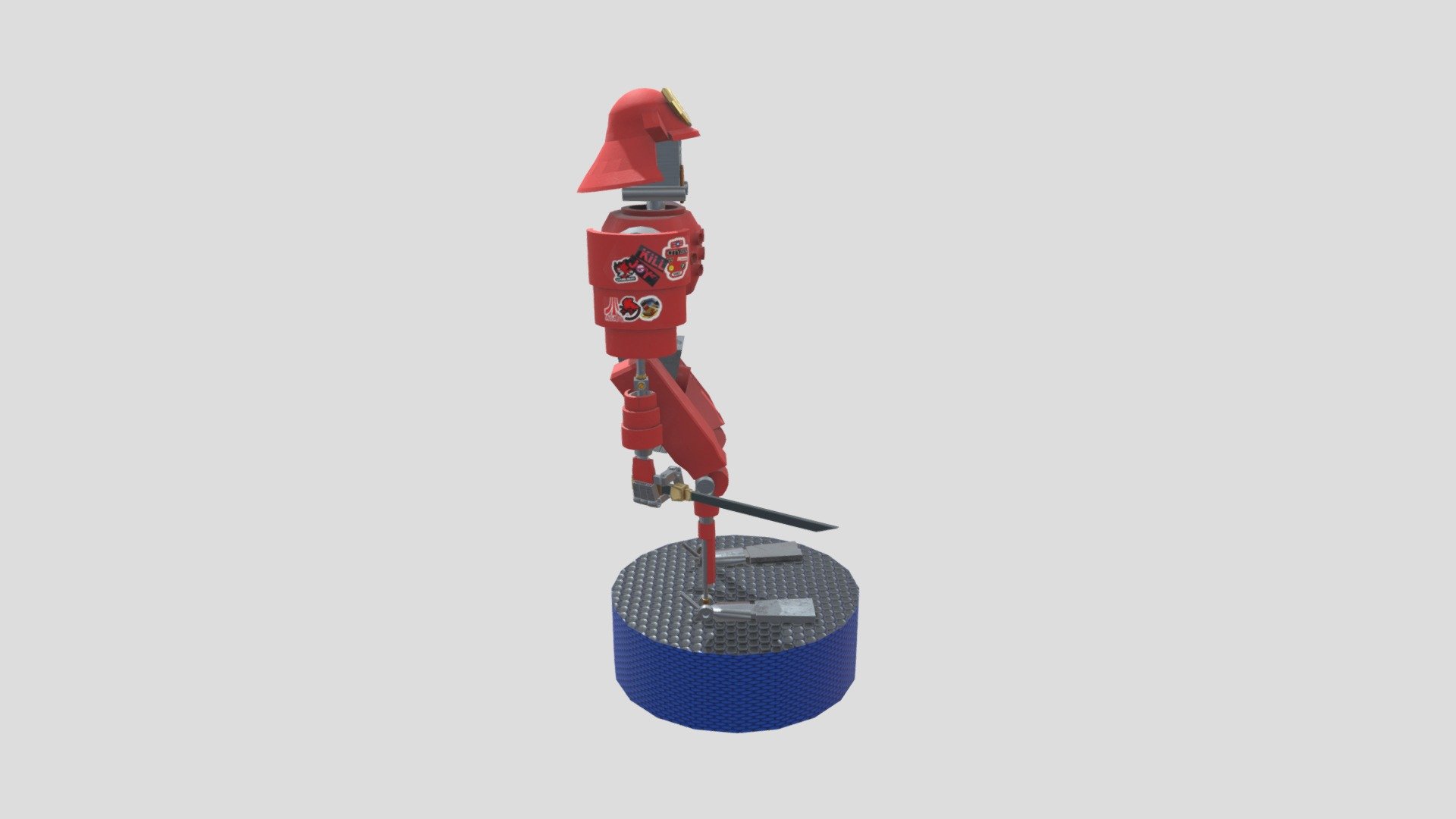 Samurai bot - 3D model by DormantRobot [069e626] - Sketchfab