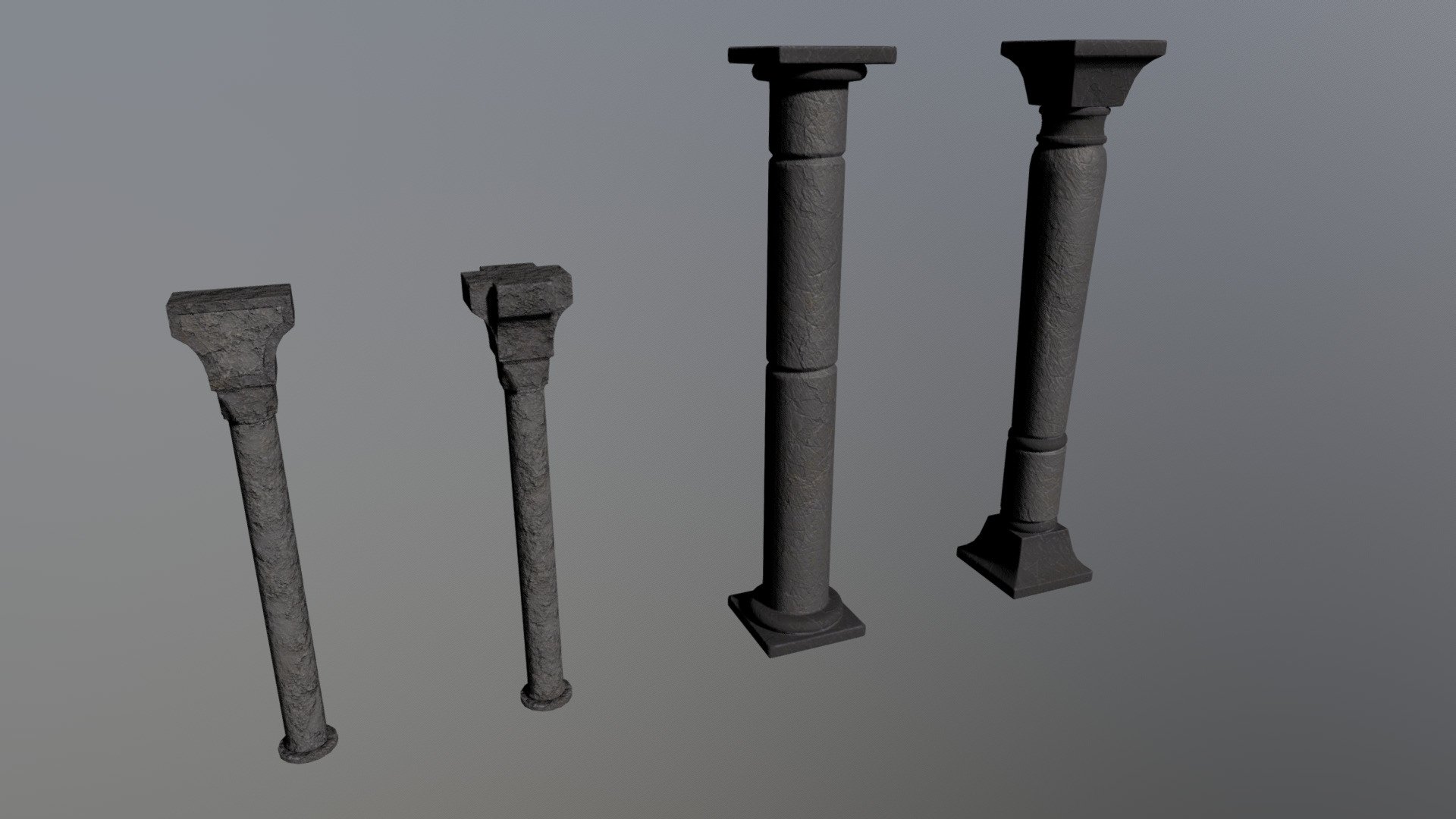 Dark Columns - 3D model by RunemarkStudio [06ab954] - Sketchfab