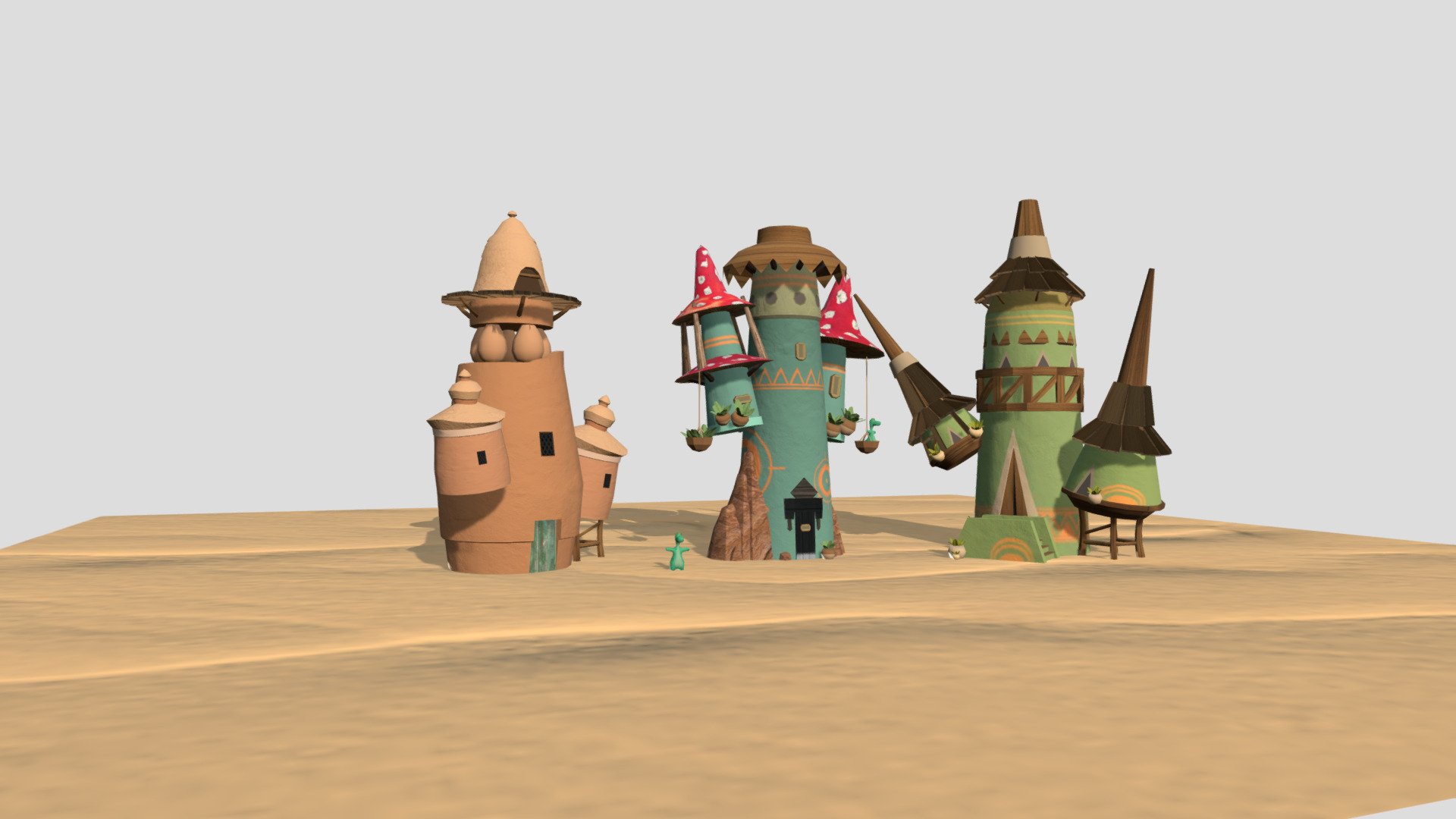 Ancient creatures and their homes. - 3D model by NelsonRomao [06aefbb ...