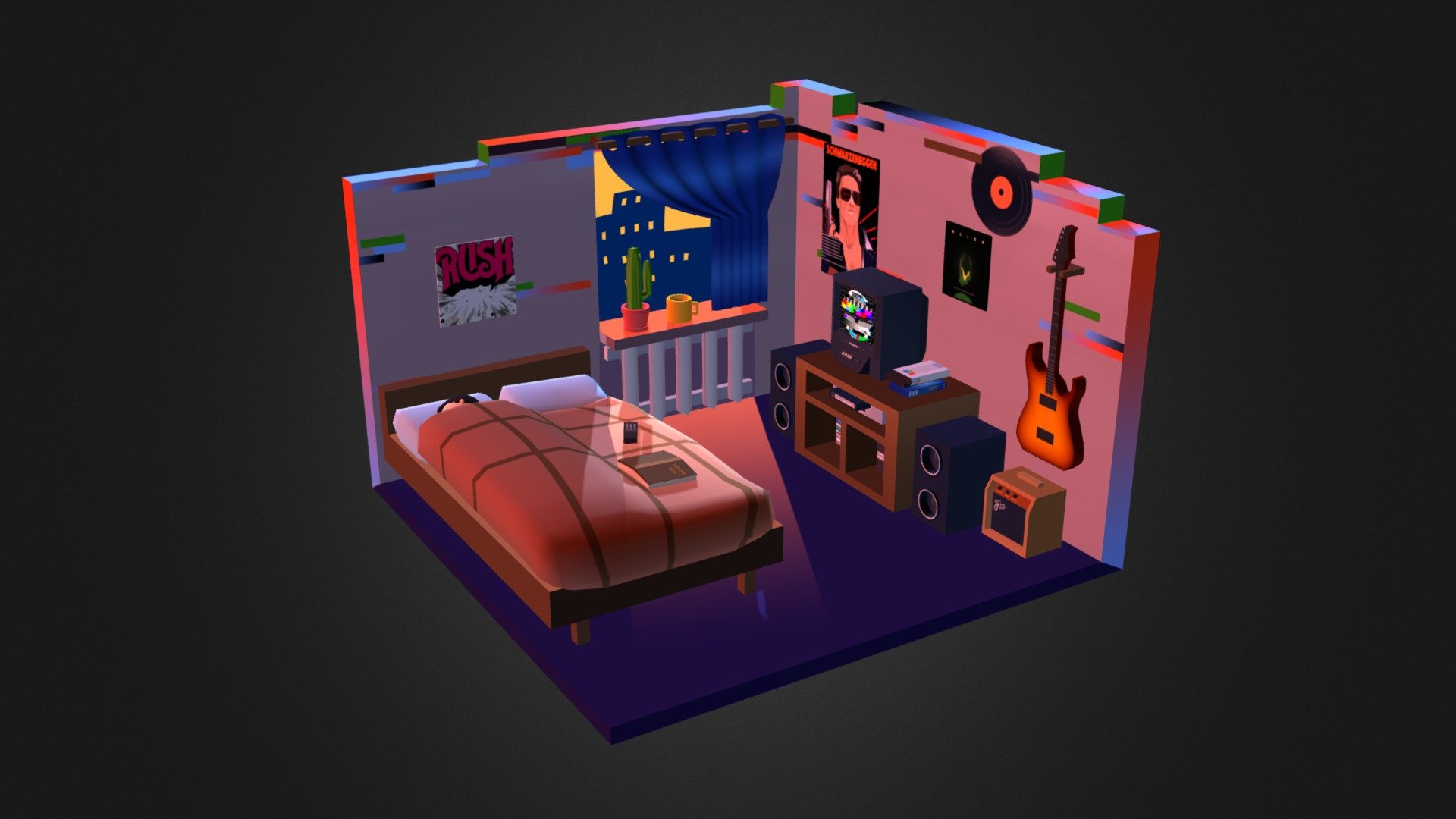 Retro vibe - 3D model by Kseniya_G [06b21e4] - Sketchfab