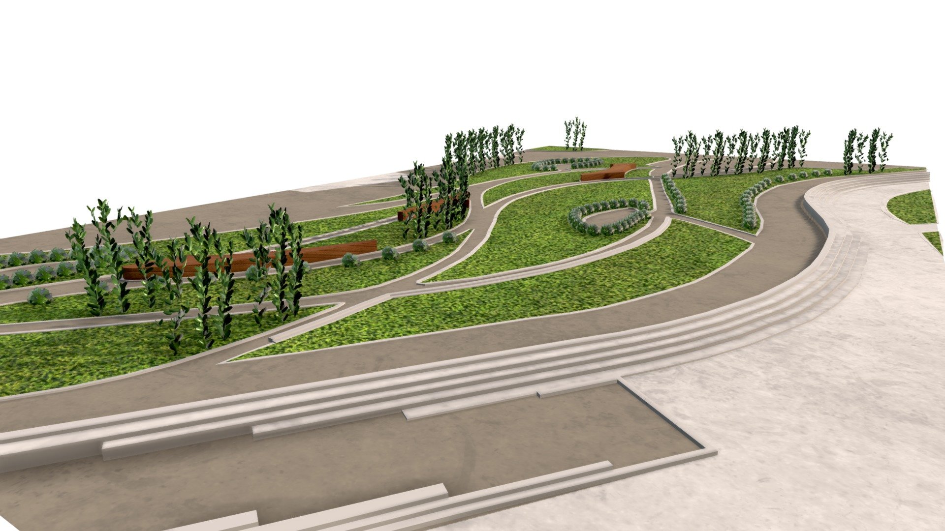Low poly Abstract Park Scene - Buy Royalty Free 3D model by hkhalif ...