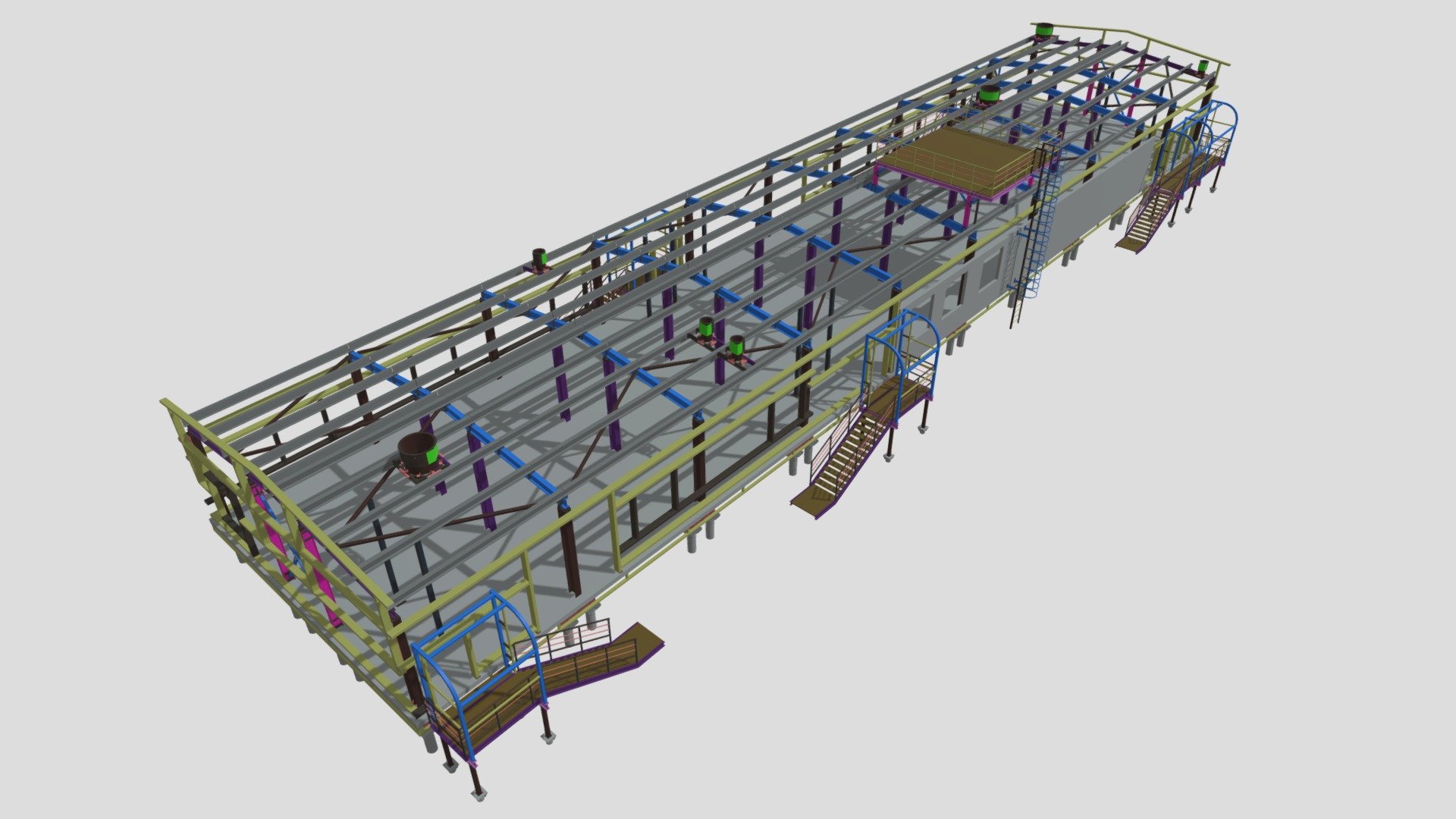 The building of control services - Download Free 3D model by ...