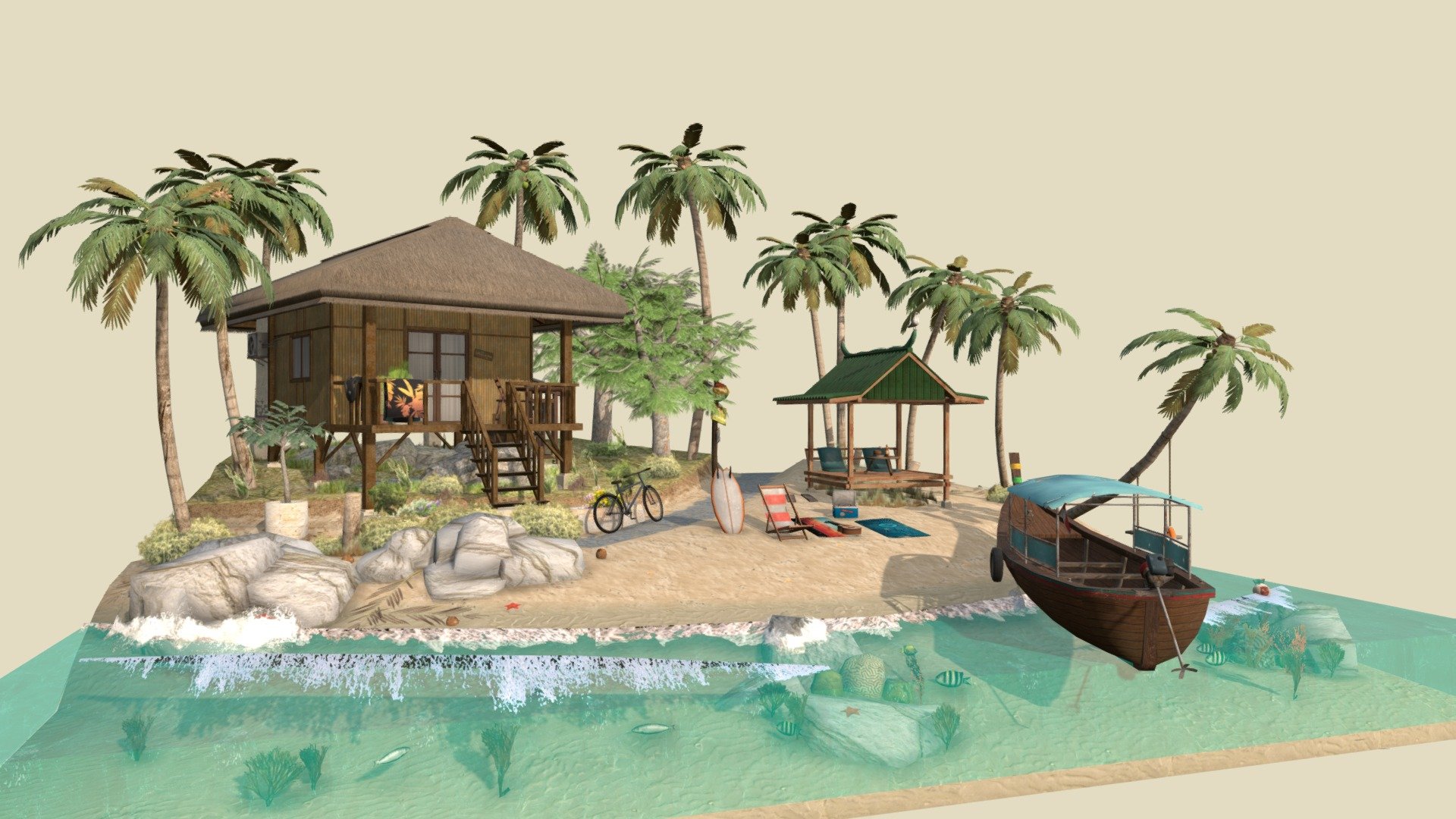 DAE Diorama - By the ocean - 3D model by daniel_almeida [06bafd8 ...