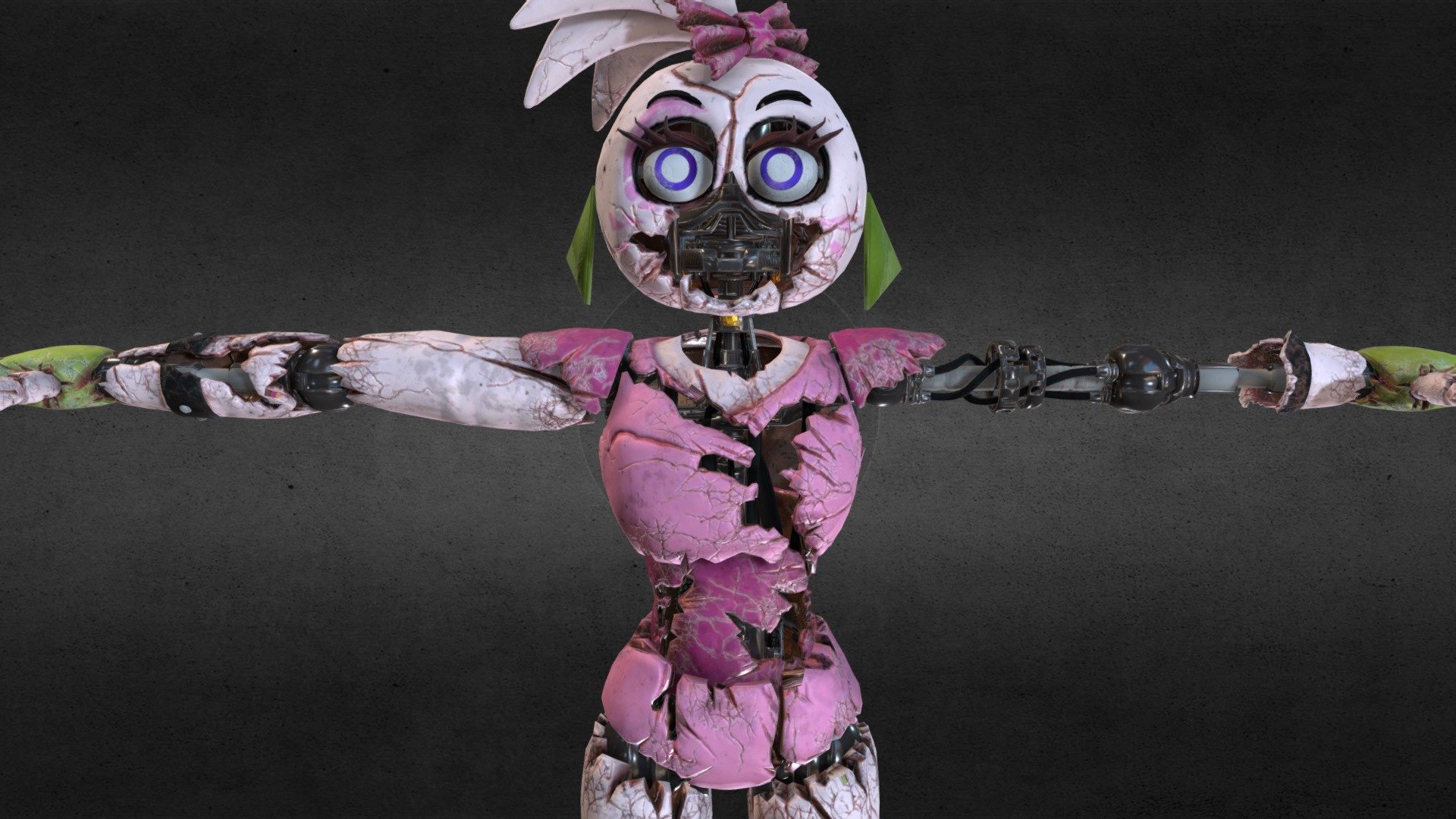 Shattered Chica | Security Breach - 3D model by juztandy (@juztandyyy ...