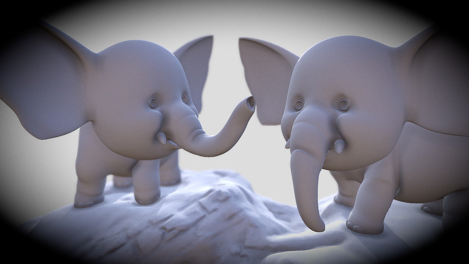 Baby Elephants 3d print model - 3D model by Amitkumar (@cgamit786 ...