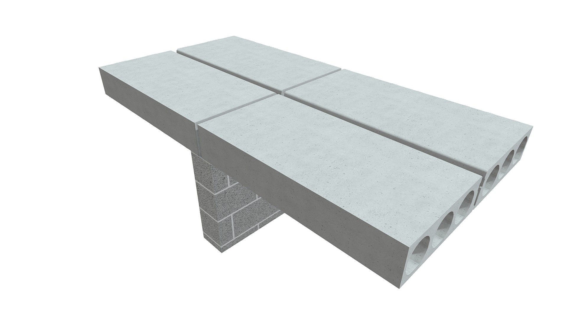 Plank on CMU Wall - 3D model by Fabcon Precast (@fabcon) [06bc4b7 ...