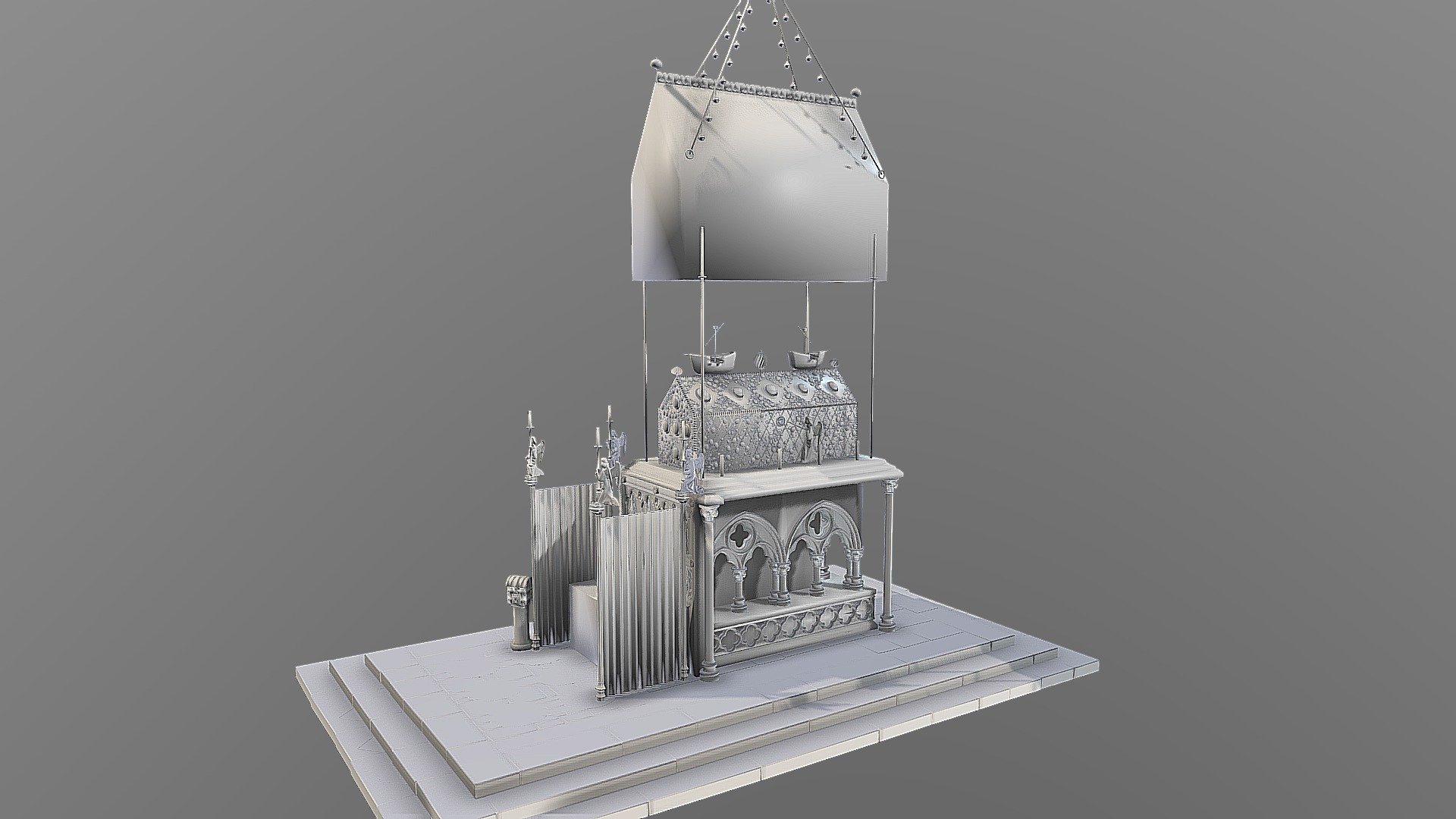 Medieval Shrine of Thomas Becket (untextured) - 3D model by Heritage360 ...