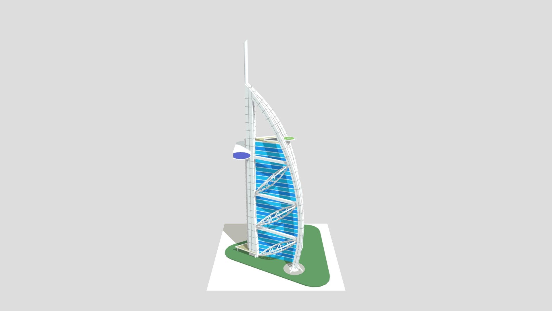Burj Al Arab - Low Poly 3D Model - 3D model by DiegoIniesta [06bd114 ...
