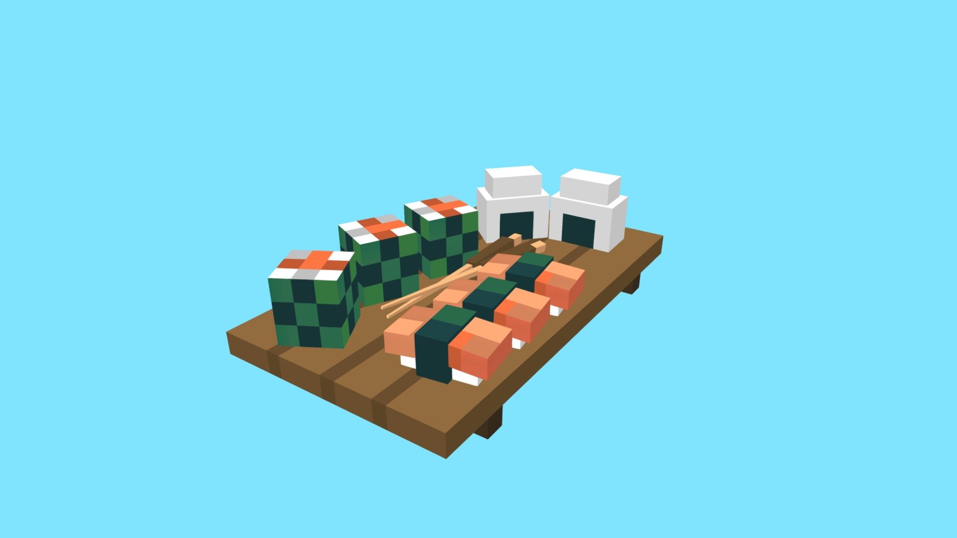 Sushi Table - 3D model by Valencia (@ValenciaTyler) [06bdea1] - Sketchfab