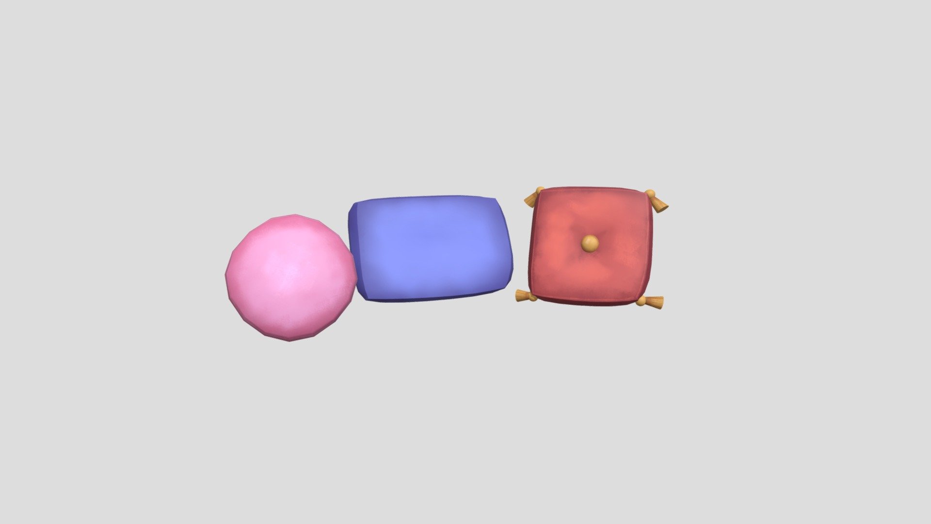 Stylized pillows - 3D model by myrthevdmeulen [06c02f4] - Sketchfab