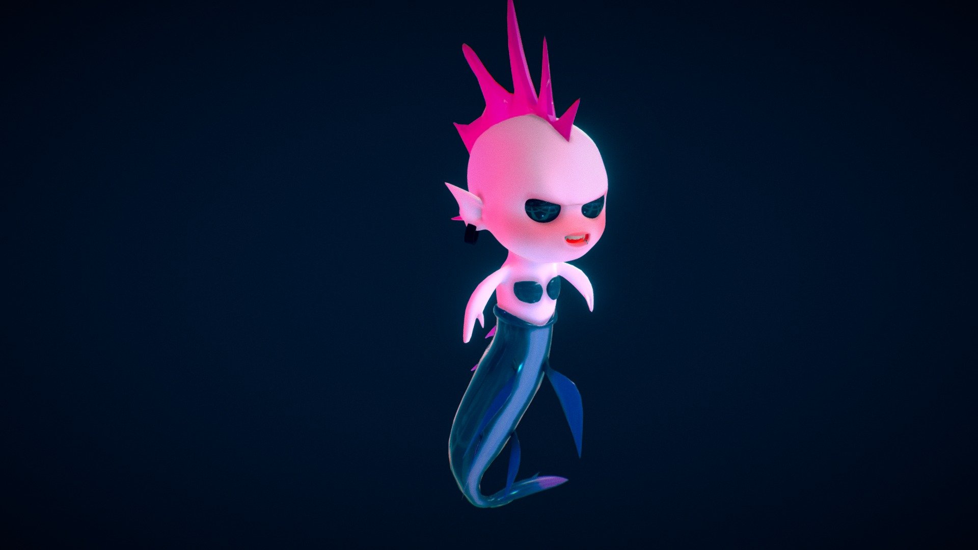 Punk Mermaid - Download Free 3D model by xidingart [06c1e4f] - Sketchfab