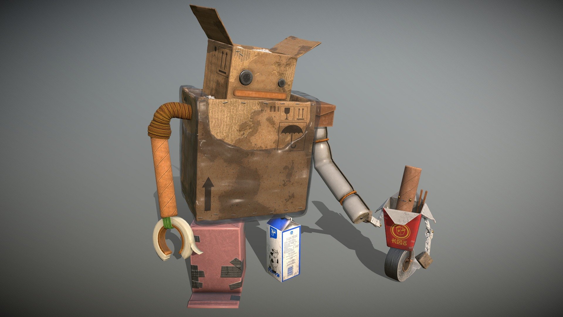 Boxman & Wokboy - 3D model by Niko (@nikosstuff) [06c3751] - Sketchfab