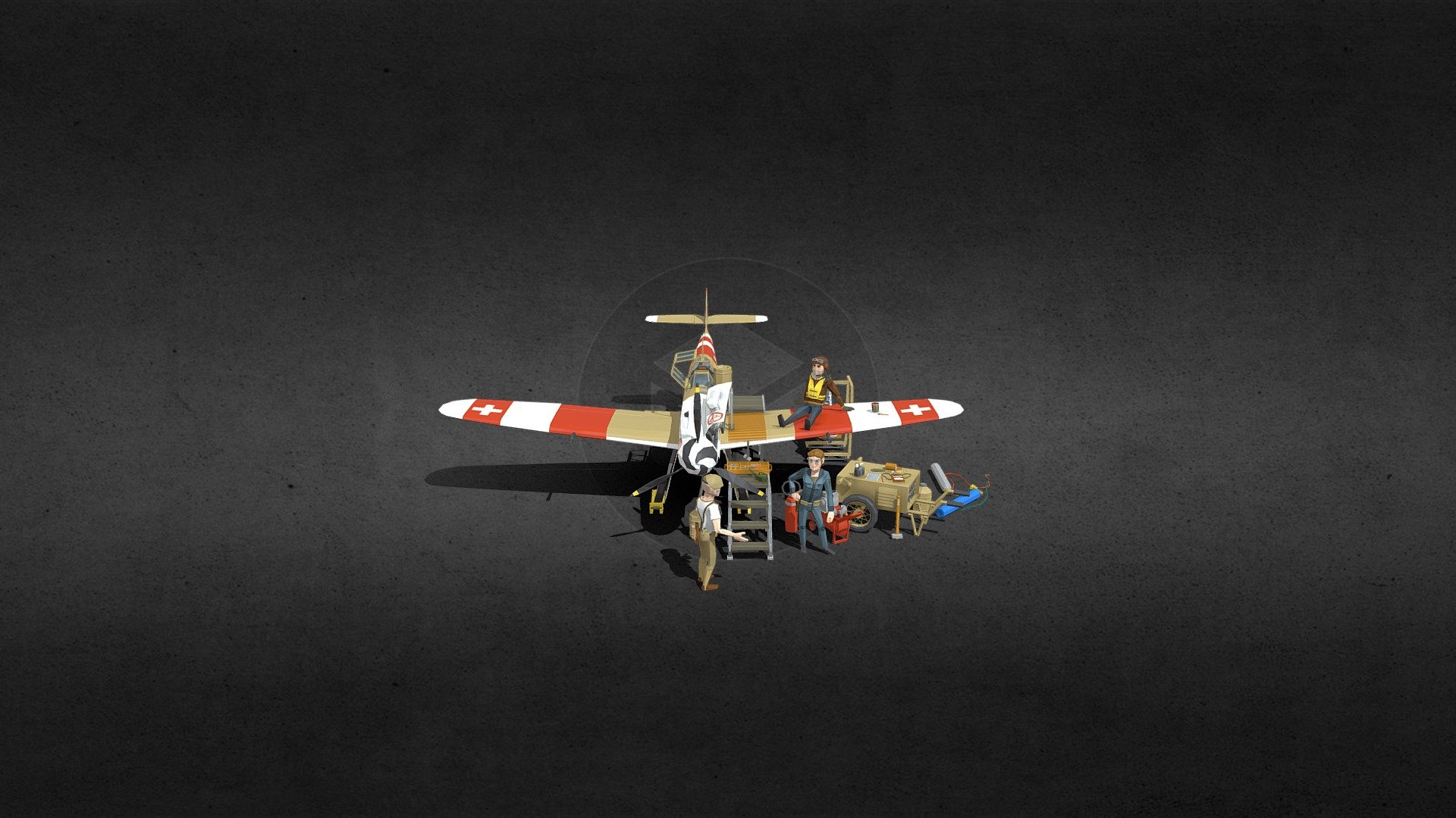 aircraft repair - 3D model by A.R.S|T. (@arseniy3600) [06c3da2] - Sketchfab