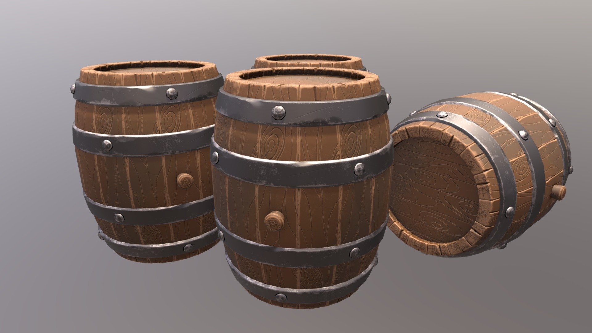 Stylized Barrel - 3D model by Artamonov A. (@Nightyy) [06c55f2] - Sketchfab