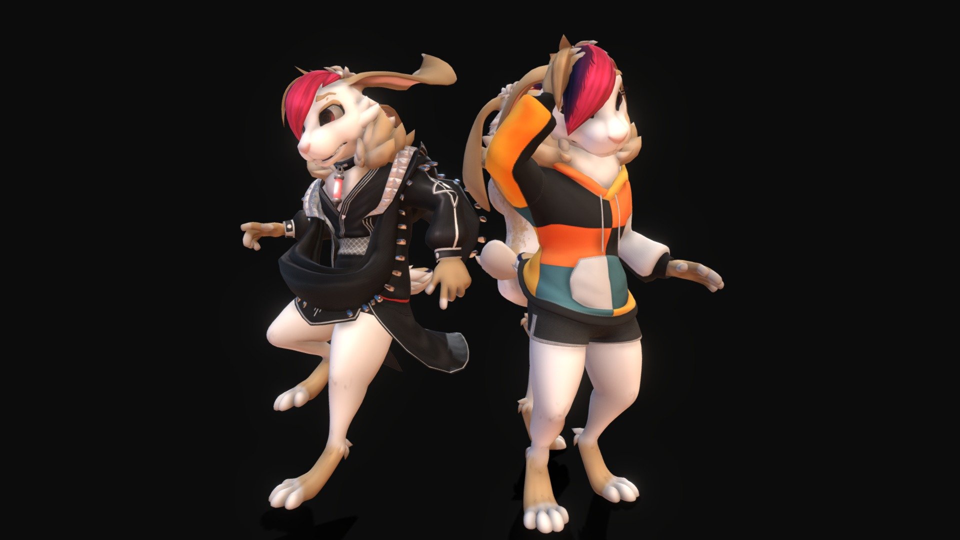 Original 3d Model Bbtwo Extended Vrchat Avatar Battle Bunny Mods ...
