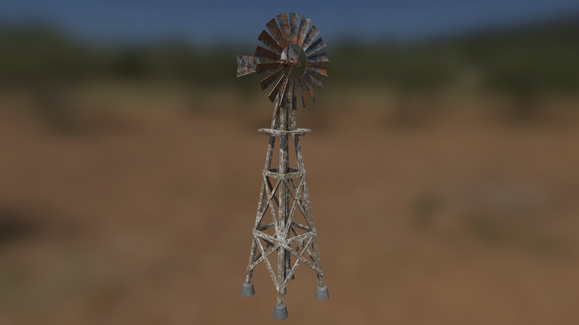 Rusty Windmill - 3D model by max_imum [06ca433] - Sketchfab