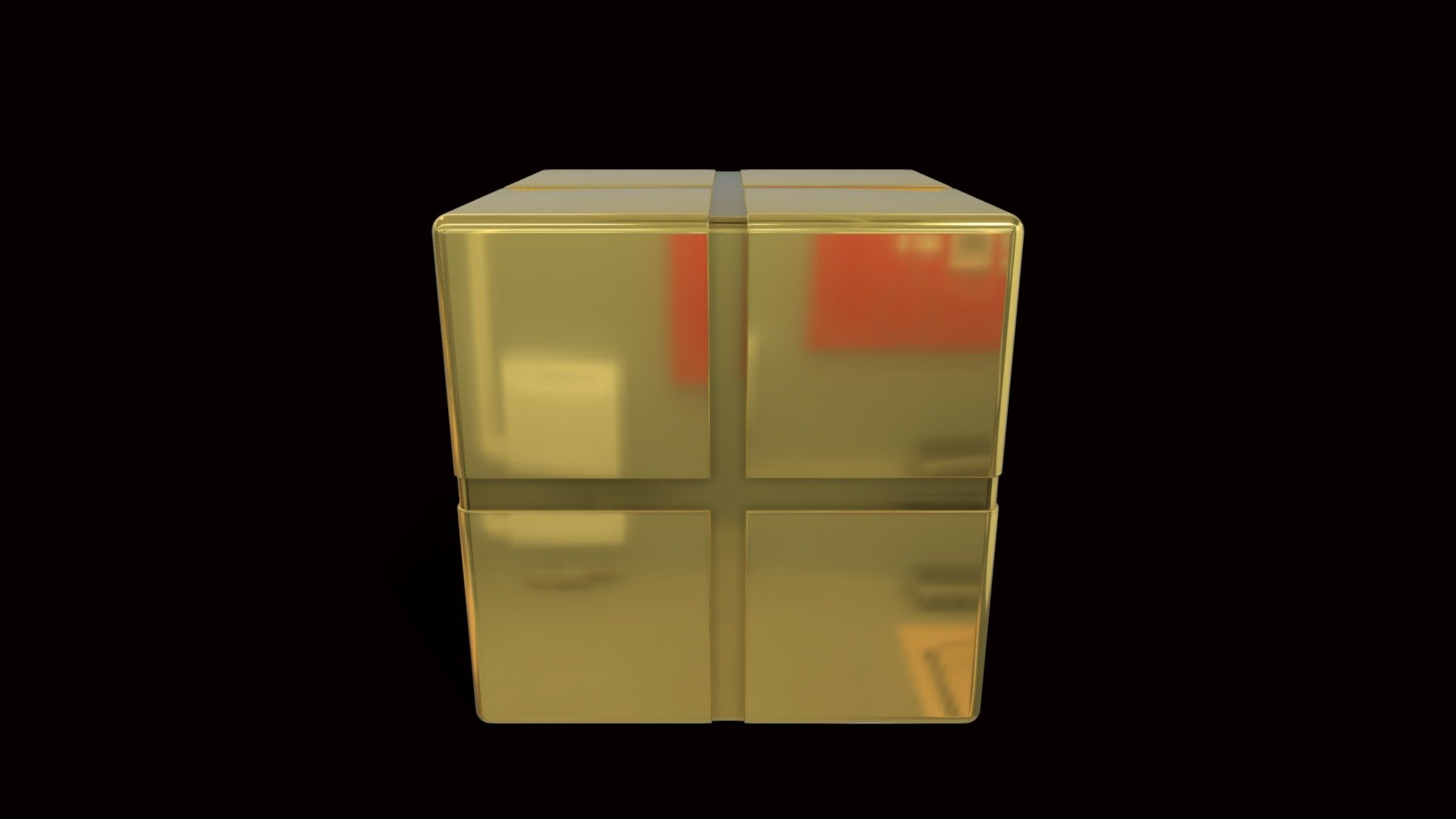 Golden Cube - Download Free 3D model by Nofil.Khan [06caf1f] - Sketchfab
