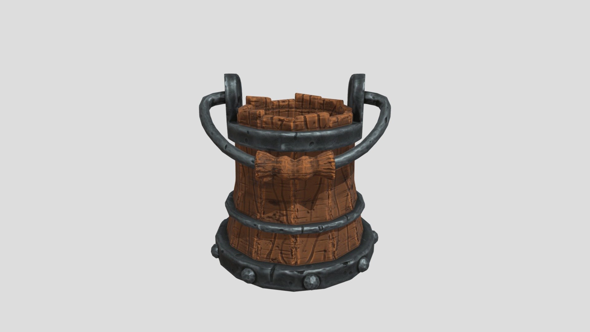 Stylized Wooden Bucket - Download Free 3D model by Hao Chun Chao ...