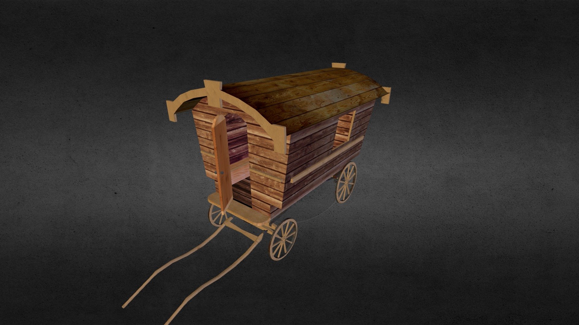 Gypsy wagon - 3D model by ThijsVriezekolk [06cfef2] - Sketchfab
