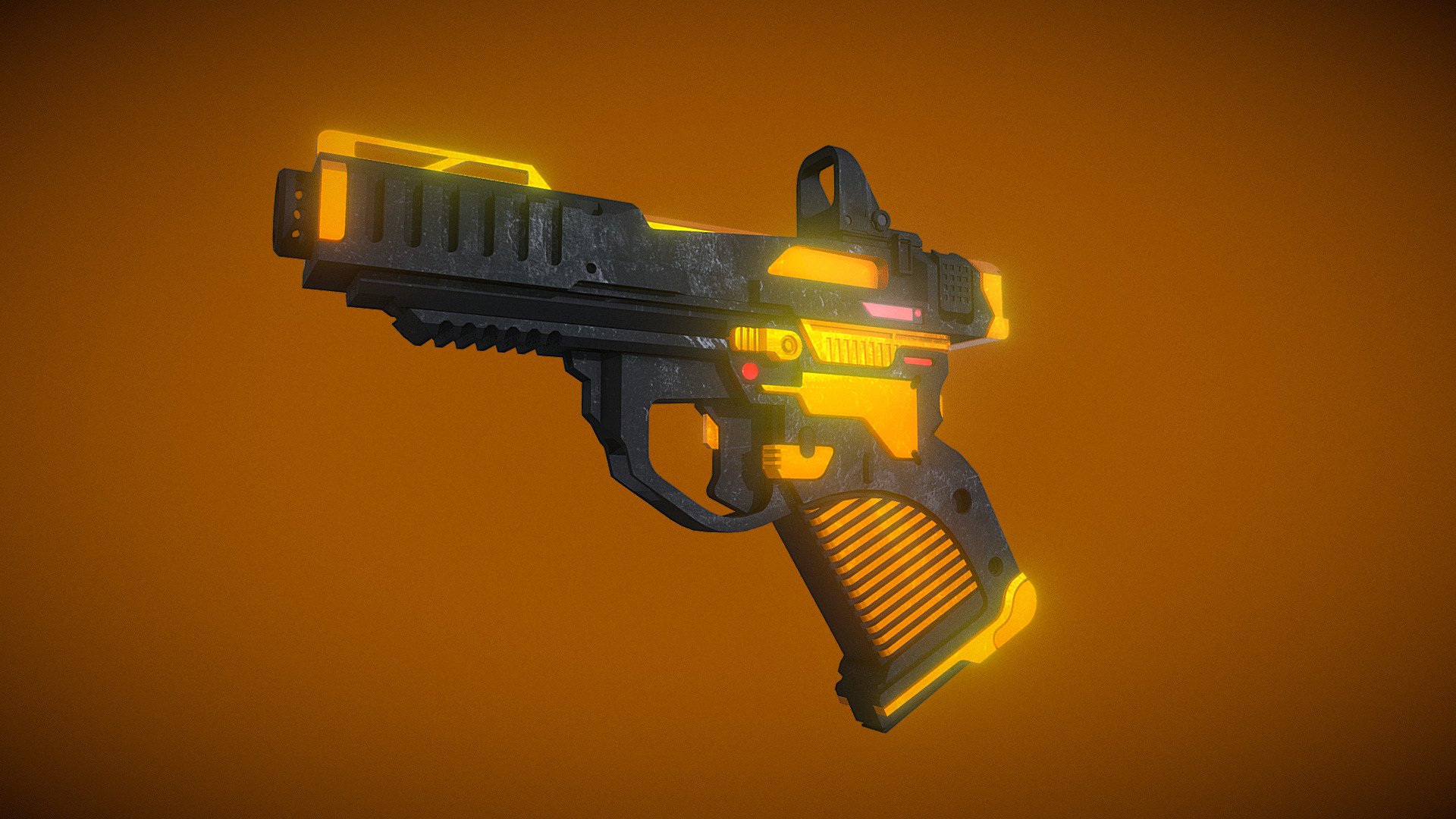 Orange Pistol Gun - Download Free 3D model by erikherbert [06d1ee1 ...