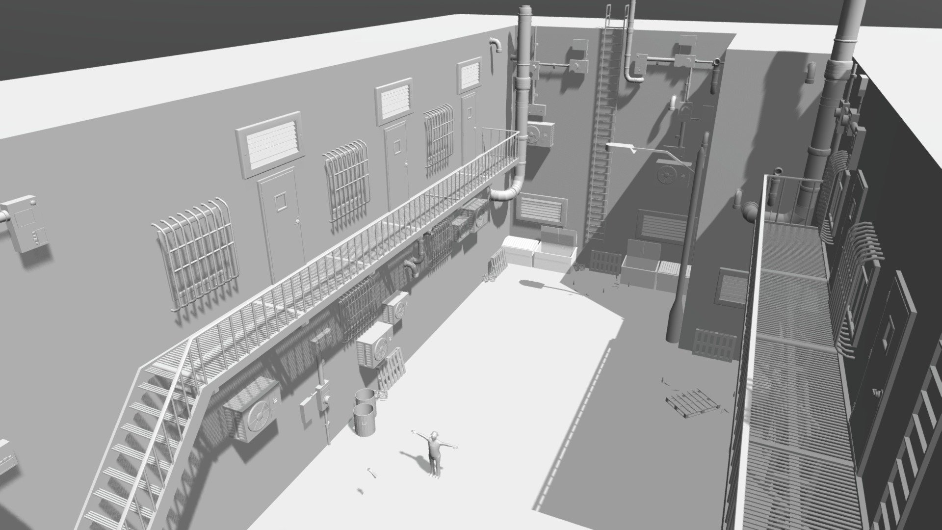 Back Alley Scene - 3D model by Lil_Pump_Yahh [06d62d4] - Sketchfab