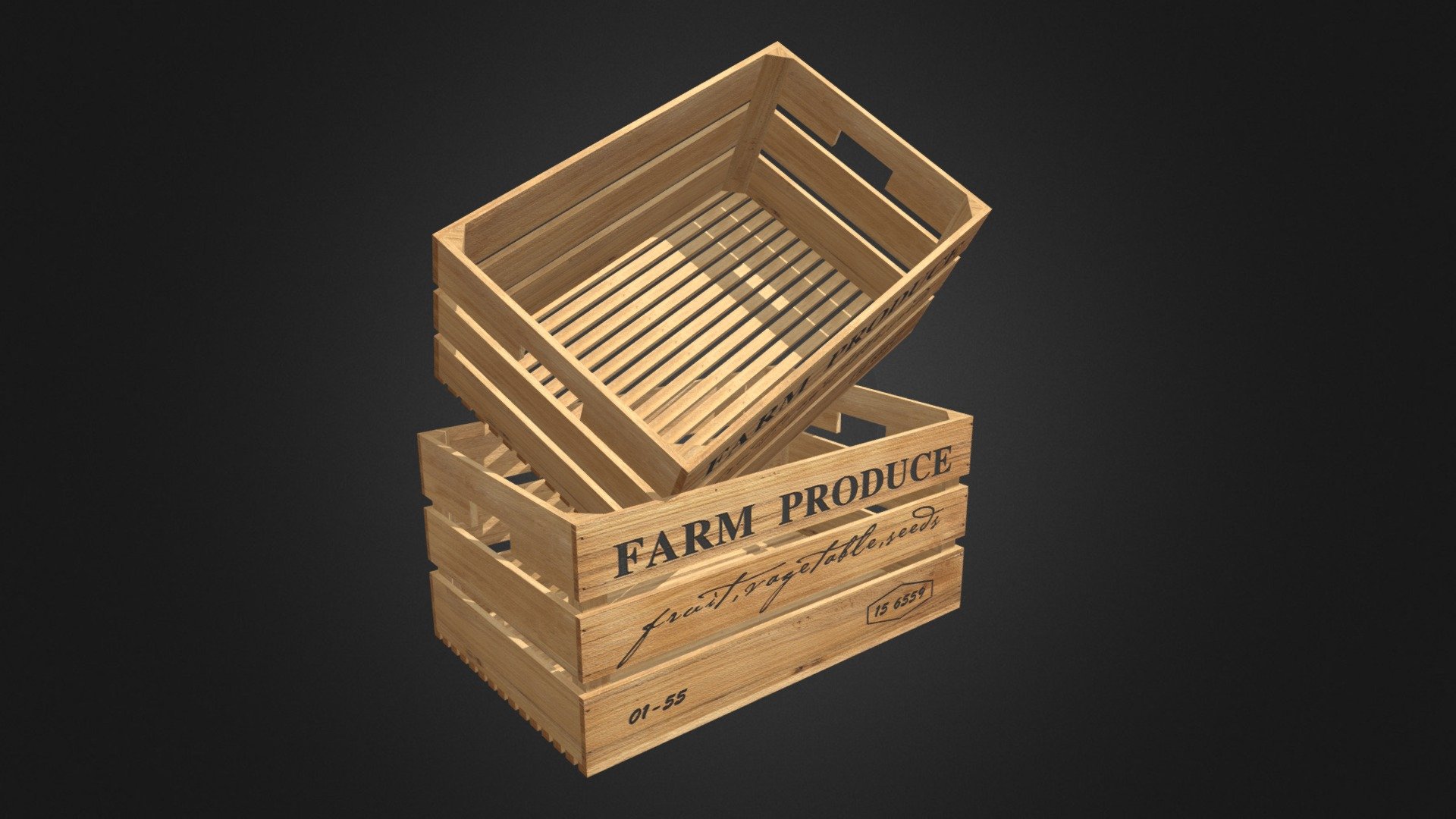 Wooden Farm Crate - 3D model by nuralam018 [06dda1f] - Sketchfab
