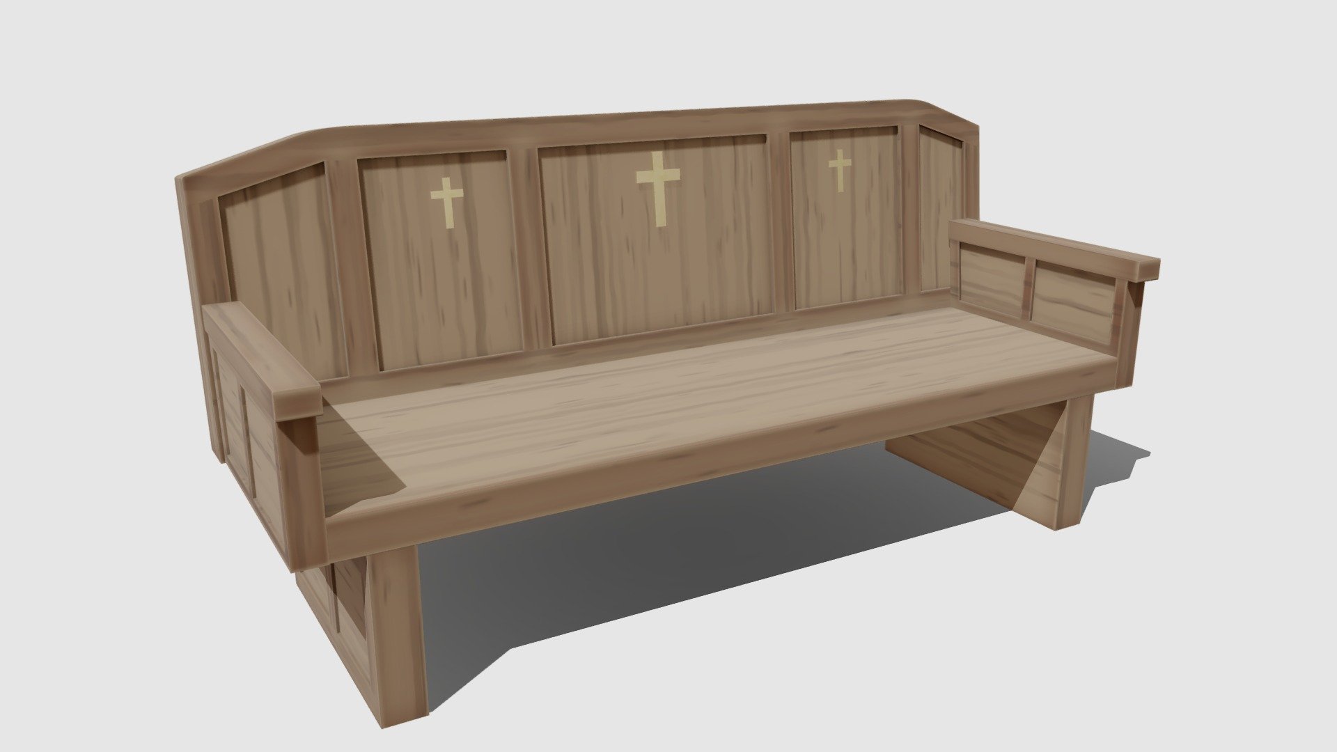 Church Bench Stylized - Download Free 3D model by Edmund 3D (@edmund3d ...