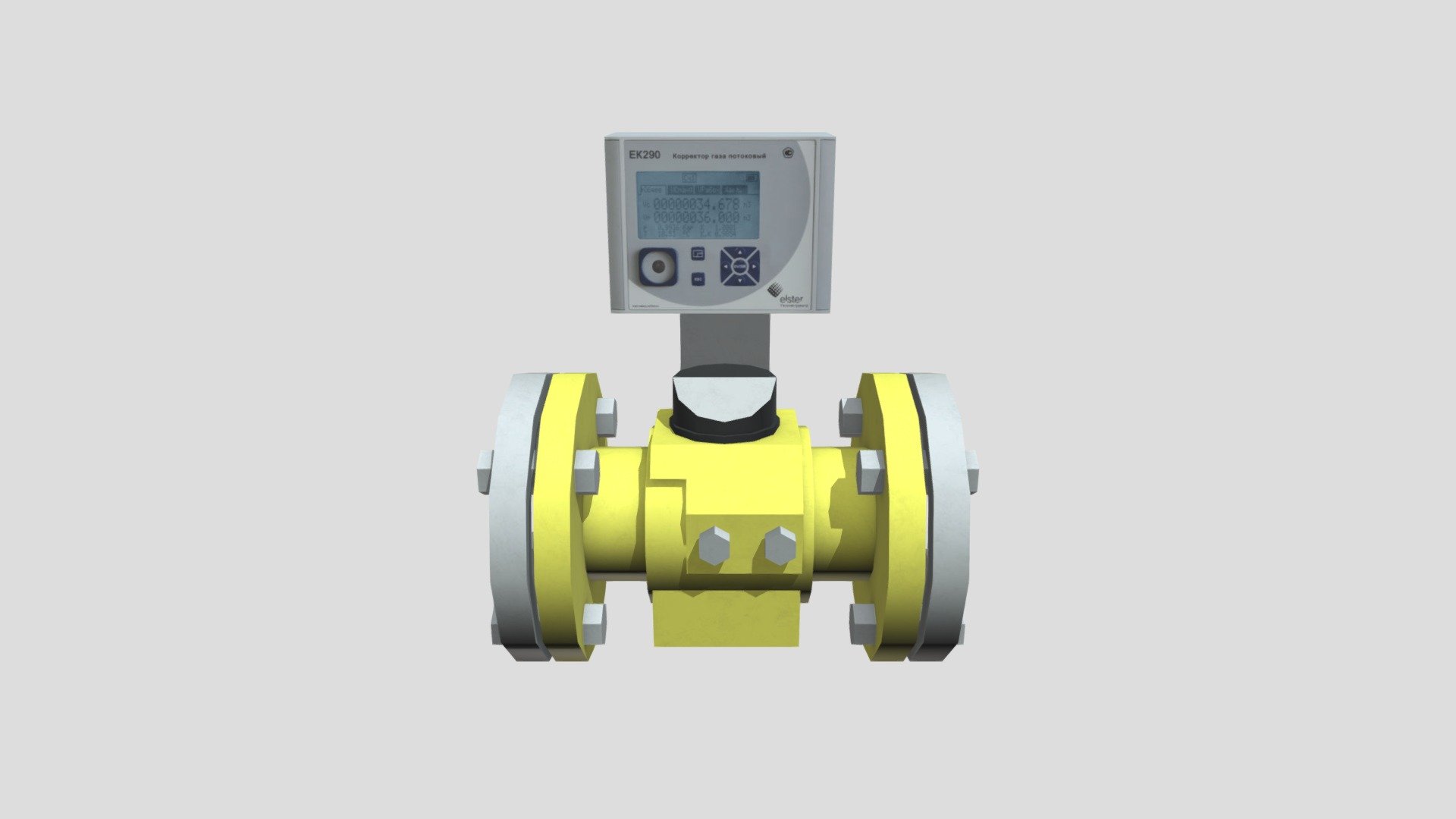 Gas control meter - pipeline connection - 3D model by arpoint [06e0a93 ...
