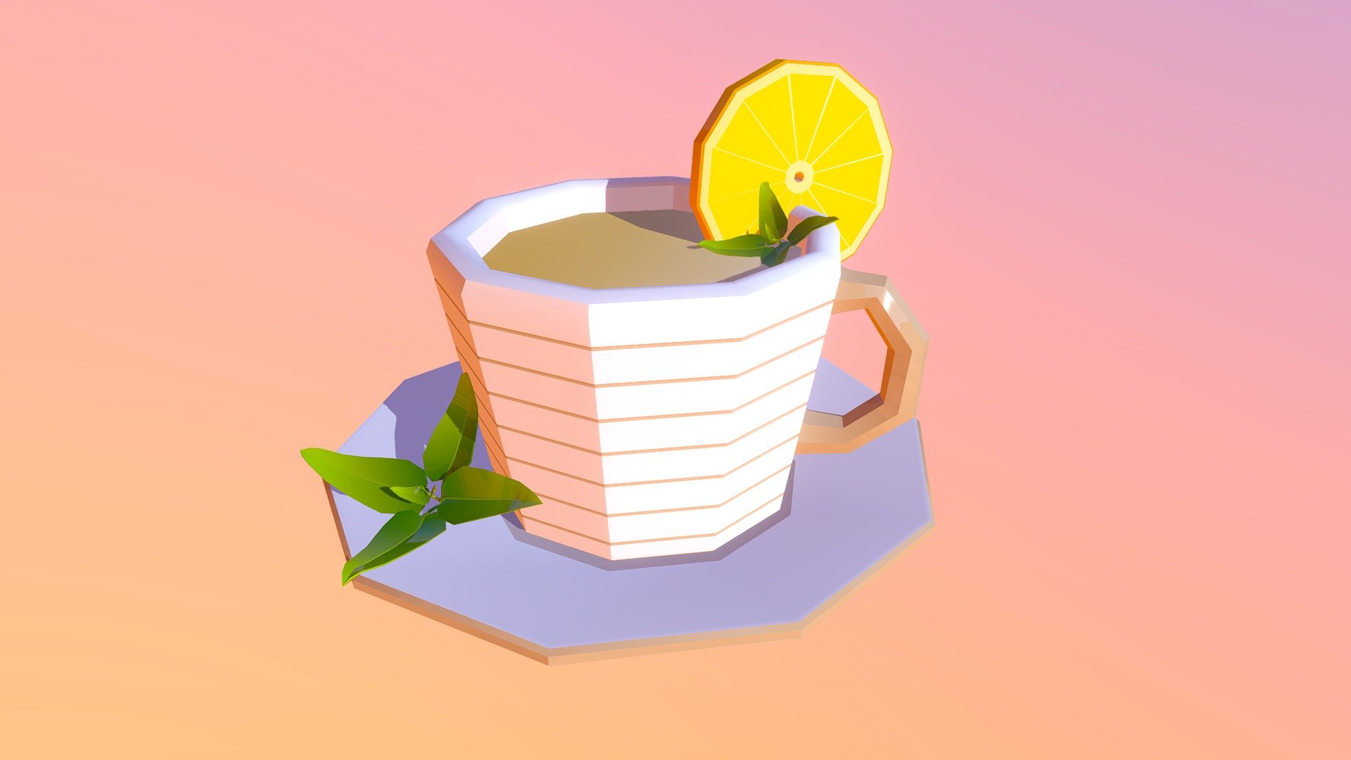 Low Poly Cup with Lemon Tea - Download Free 3D model by Anna Obradow ...