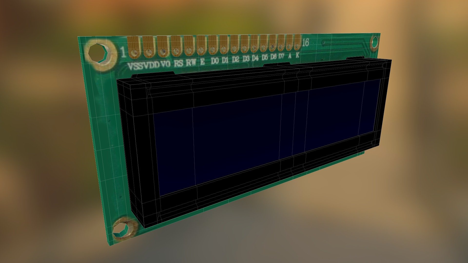 LCD Module 1602A-1 - Download Free 3D model by switchs [06e1306] - Sketchfab