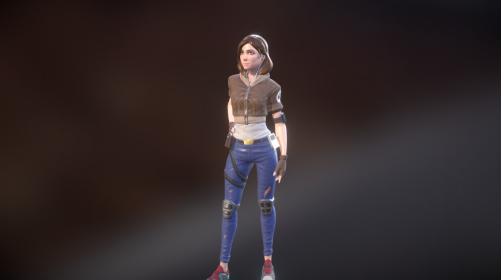 PBR Girl Game Character - 3D model by panicq [06e50c9] - Sketchfab