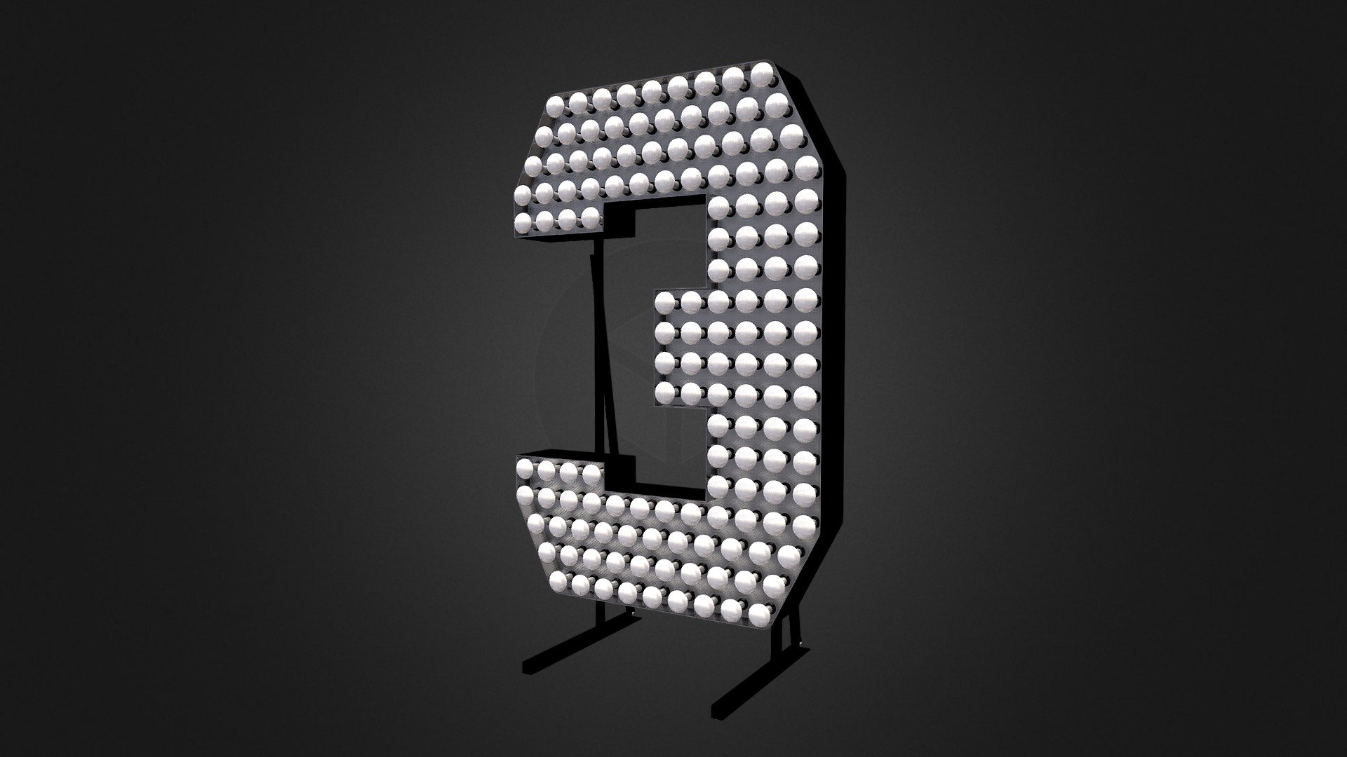 Times Square New Year's Eve Numerals (3) - 3D model by Shade Anders ...