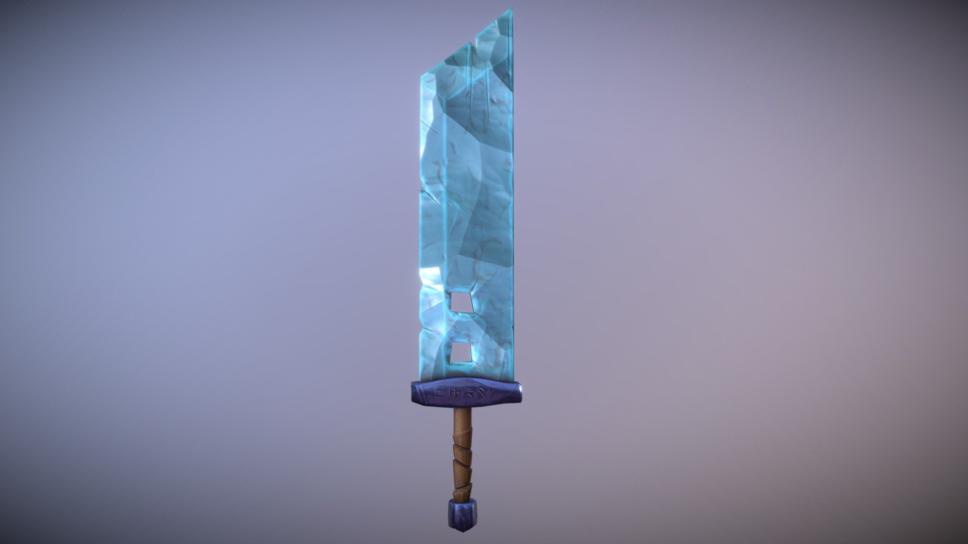 Low Poly Ice Sword - 3D model by Filipe.Machado [06e6a77] - Sketchfab