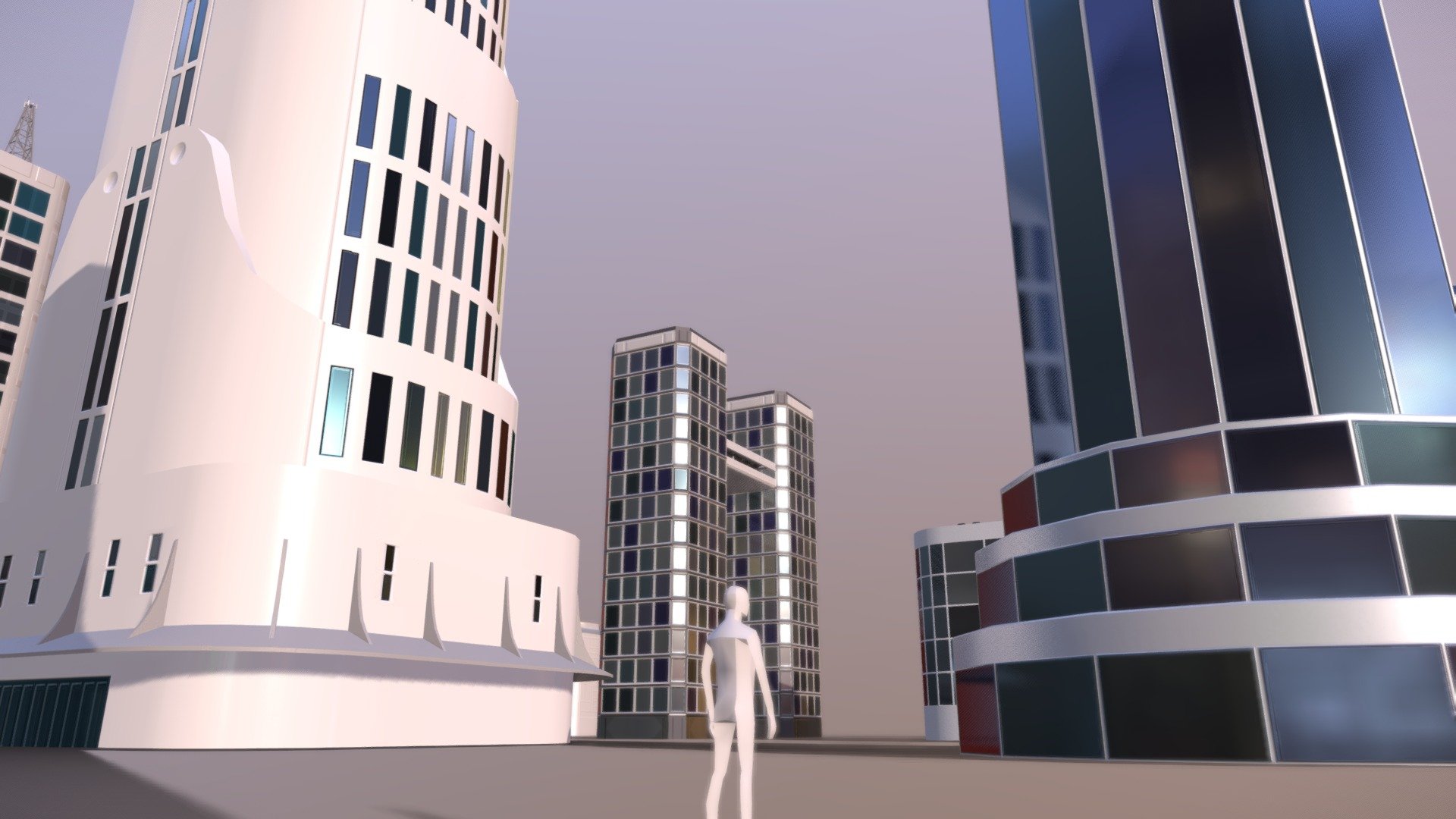 9 Futuristic City Buildings (PBR textures) - Buy Royalty Free 3D model ...