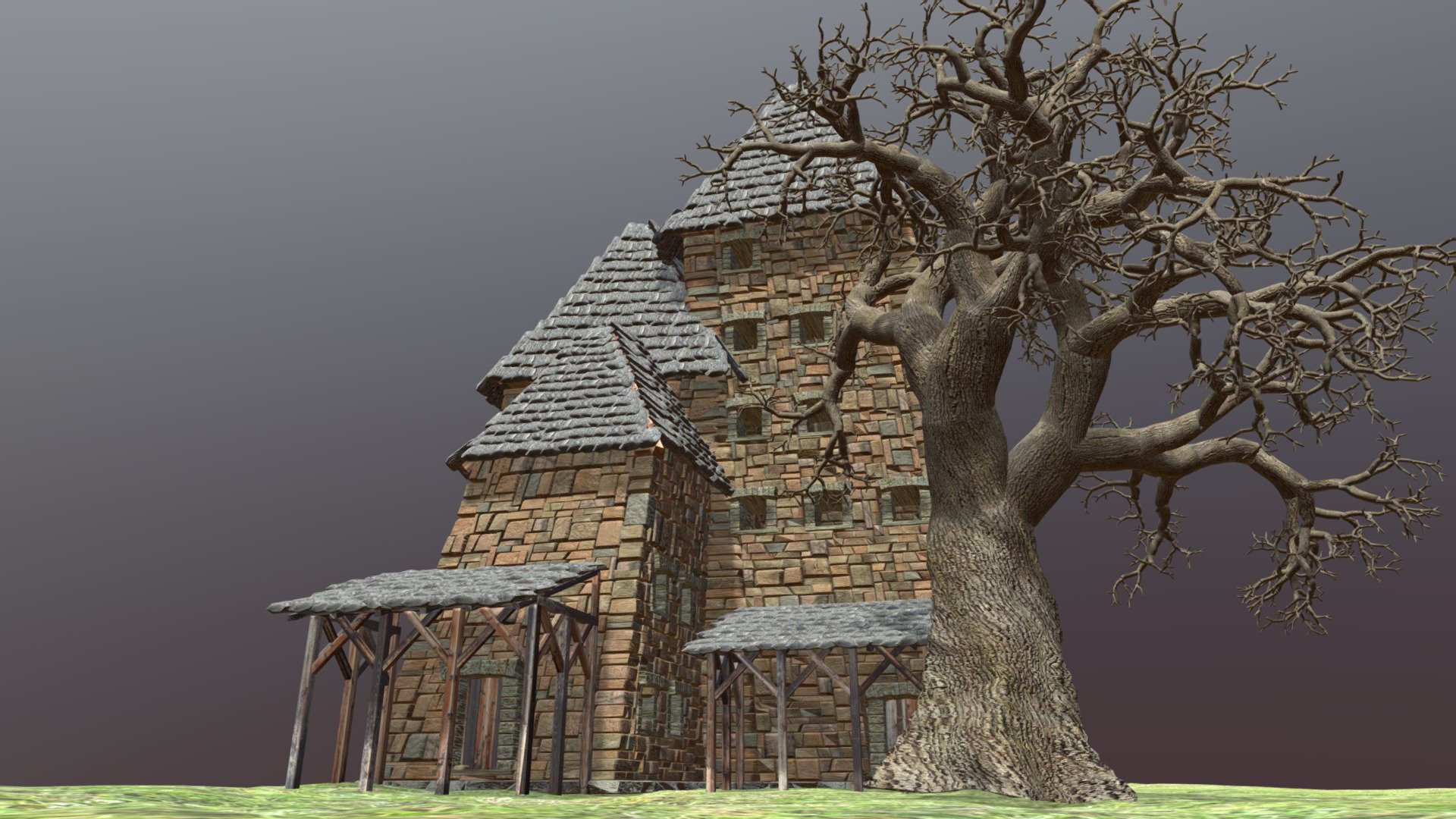 Wizard's Triplet Towers - Download Free 3D model by Sereib [06f1763 ...