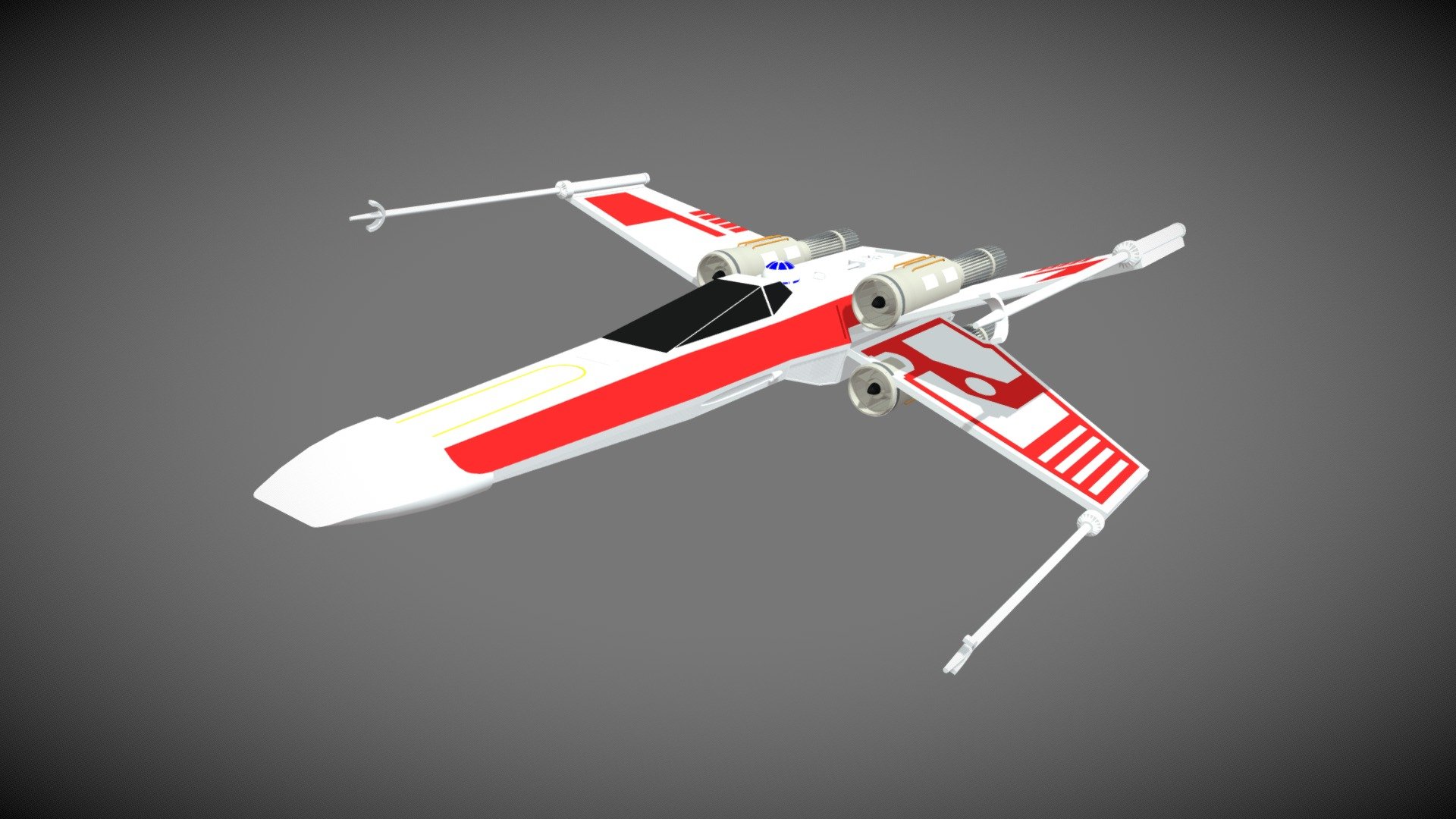 Xwing - 3D model by Pedro Monzón 3D (@P3DROMonzon) [06f61aa] - Sketchfab