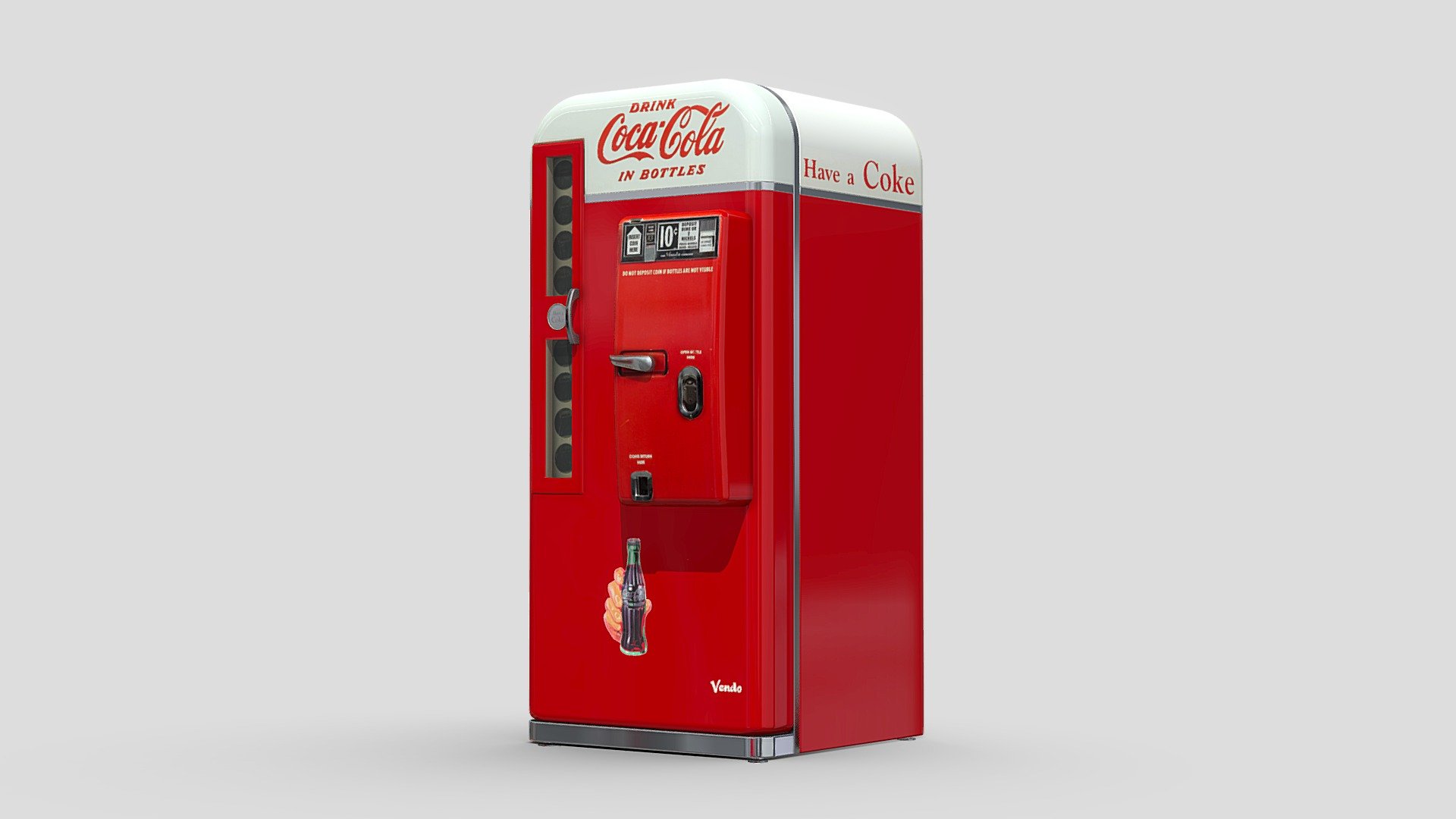 Vintage Coca Cola Vendo Machine - Buy Royalty Free 3D model by 3Dee ...