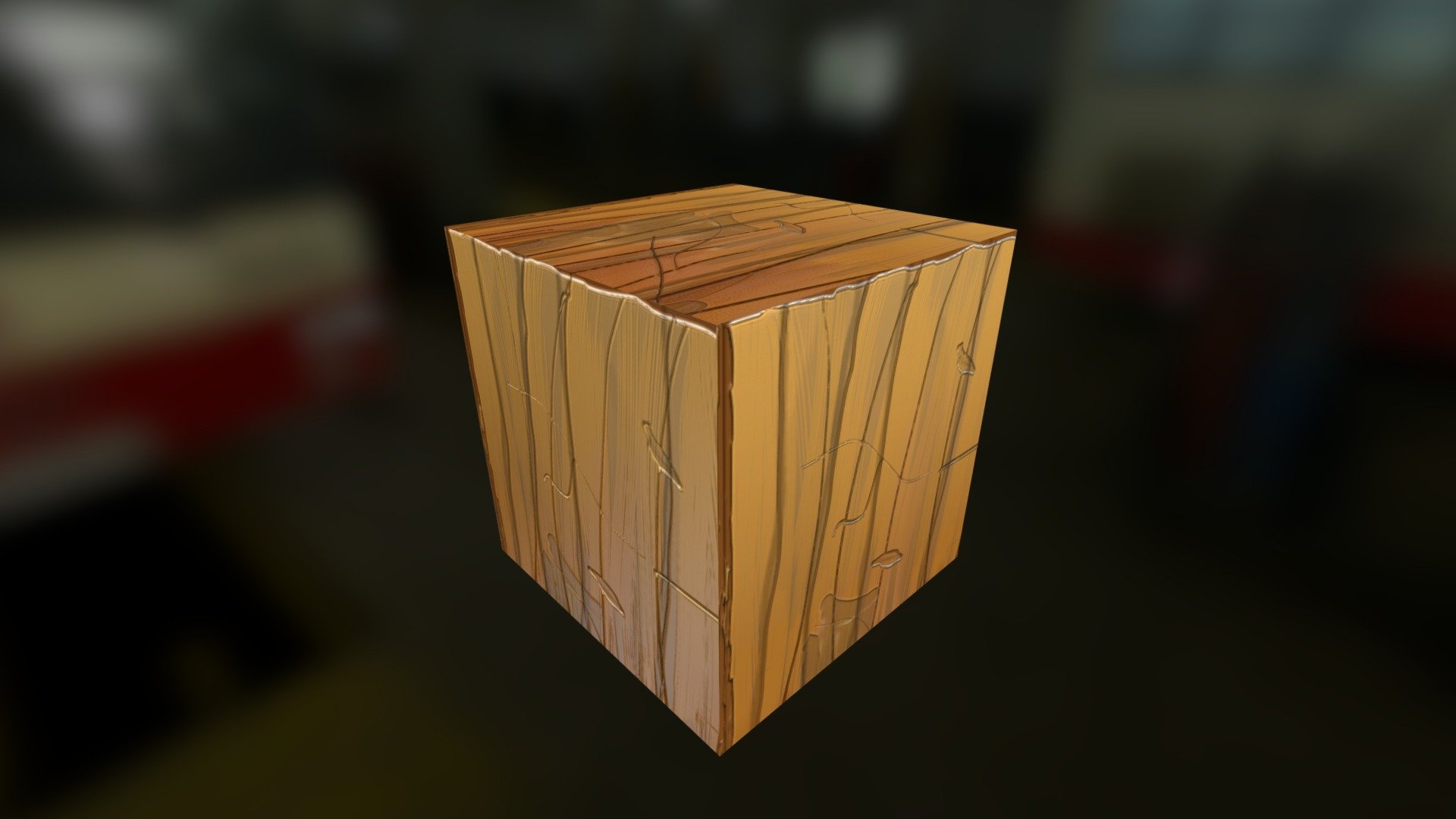 Wood Crate [Hand made texture] - 3D model by Pedro Trevisol (@mr ...