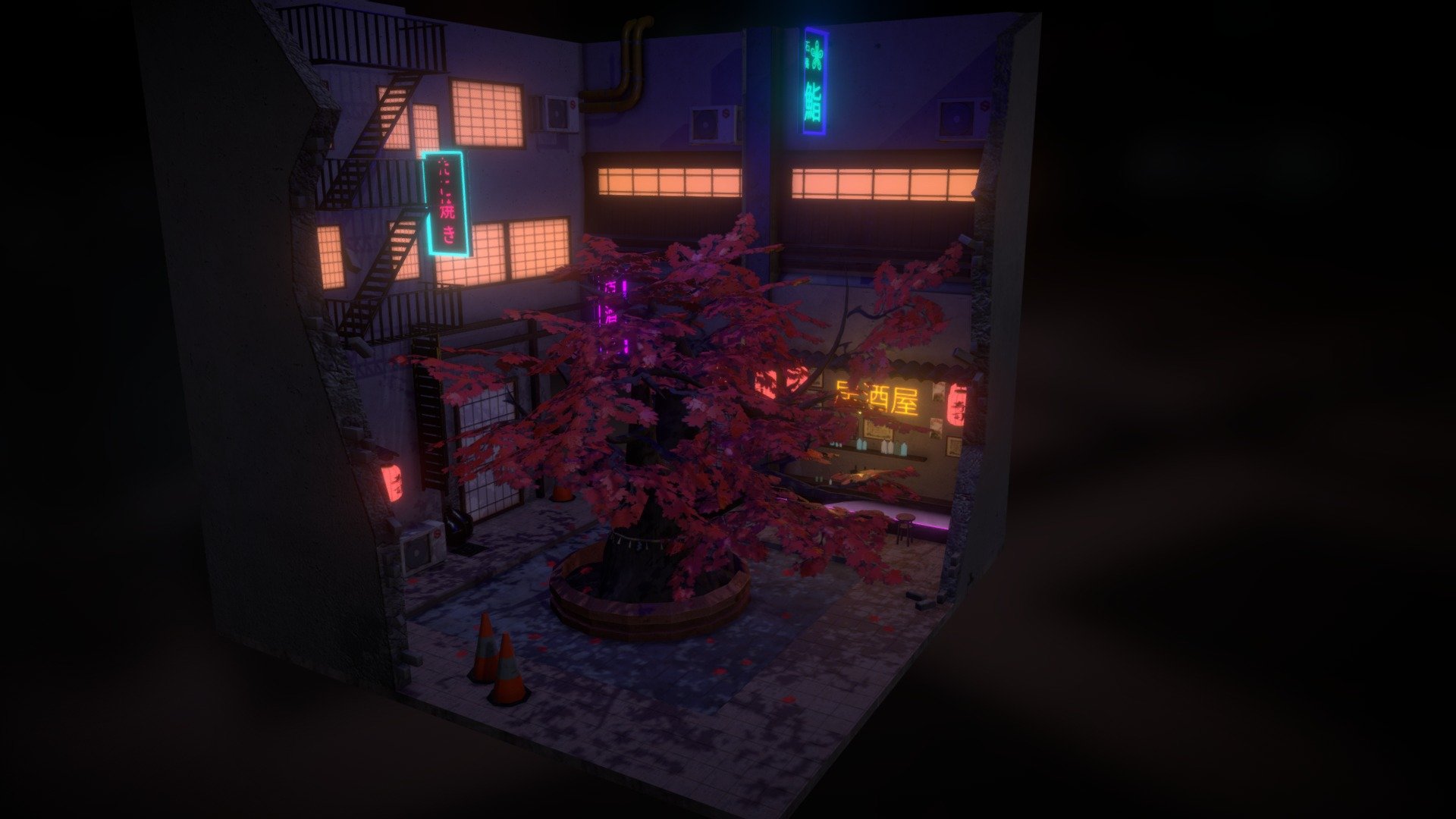 Urban Japan - 3D model by YaMateJack [06f9c04] - Sketchfab