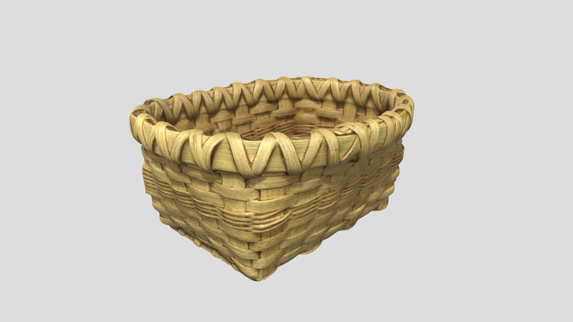 Wicker Basket - 3D model by 3DRealm (@3drealm.aaronbearce) [070a876 ...