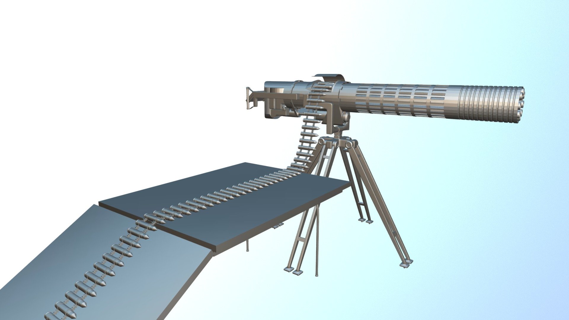 Mounted Chain Gun W.I.P. - 3D model by redzonegfx [07174c0] - Sketchfab
