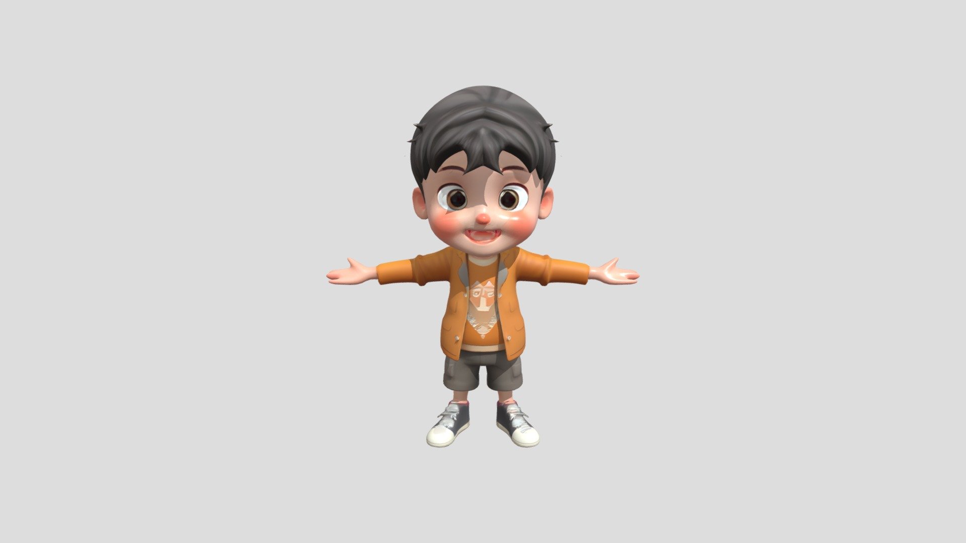 animated boy character with open arms - Download Free 3D model by ...
