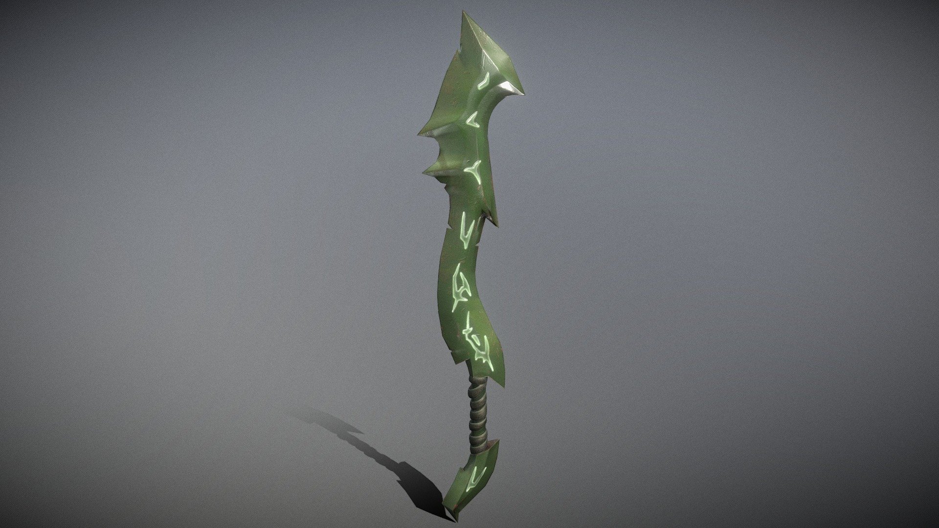 Stylized Green Old Sword Game Asset - Buy Royalty Free 3D model by ...