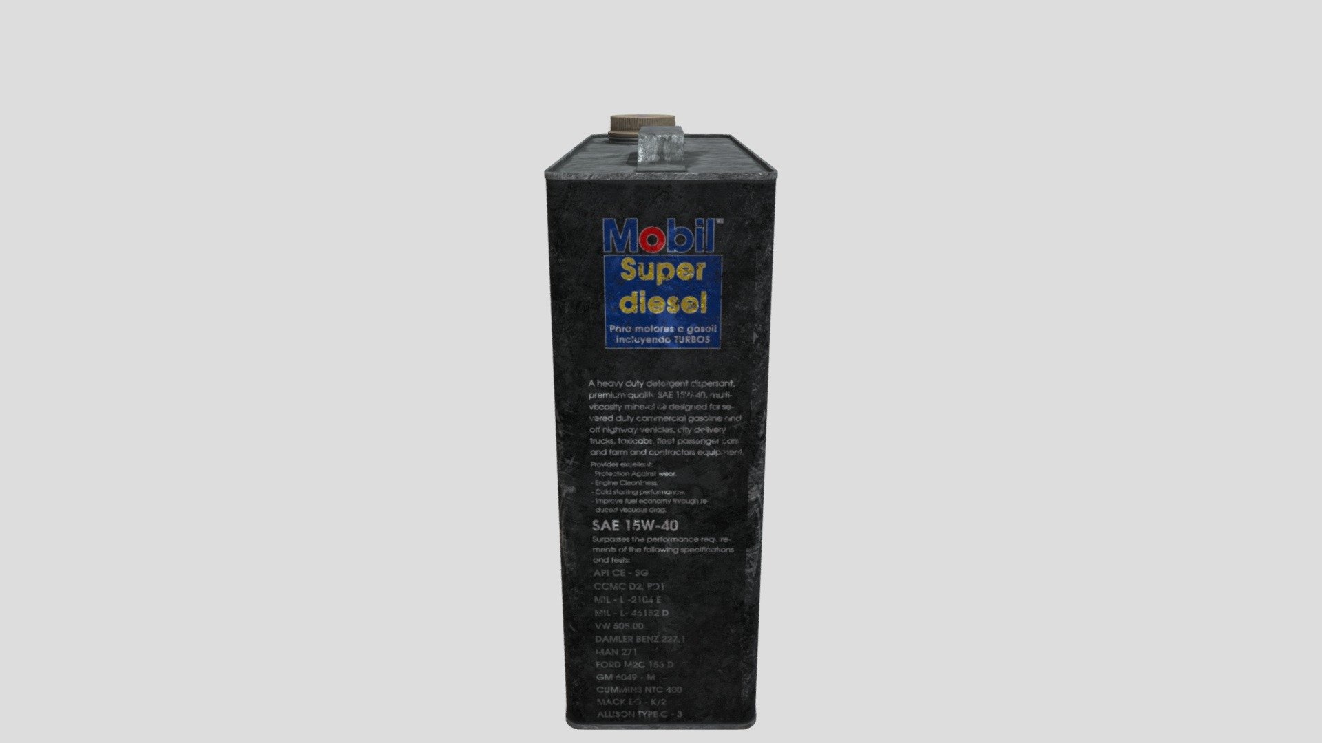 Mobil Oil Can - 3D model by William Ibañez (@williamchispa) [0719f89 ...