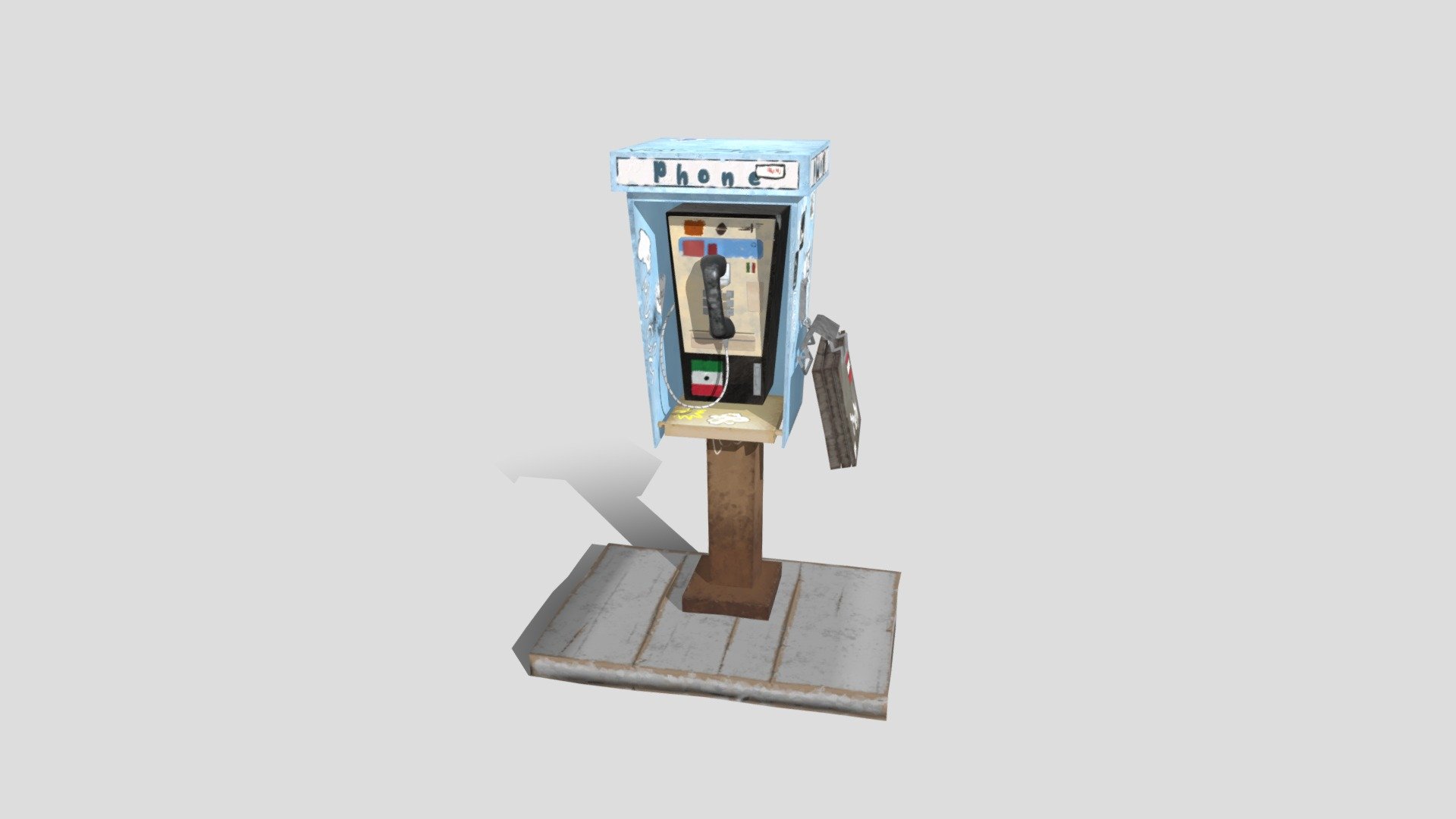 Stylized Public Phone - 3D model by Antonio Sandoval (@Antonio_Sandoval ...