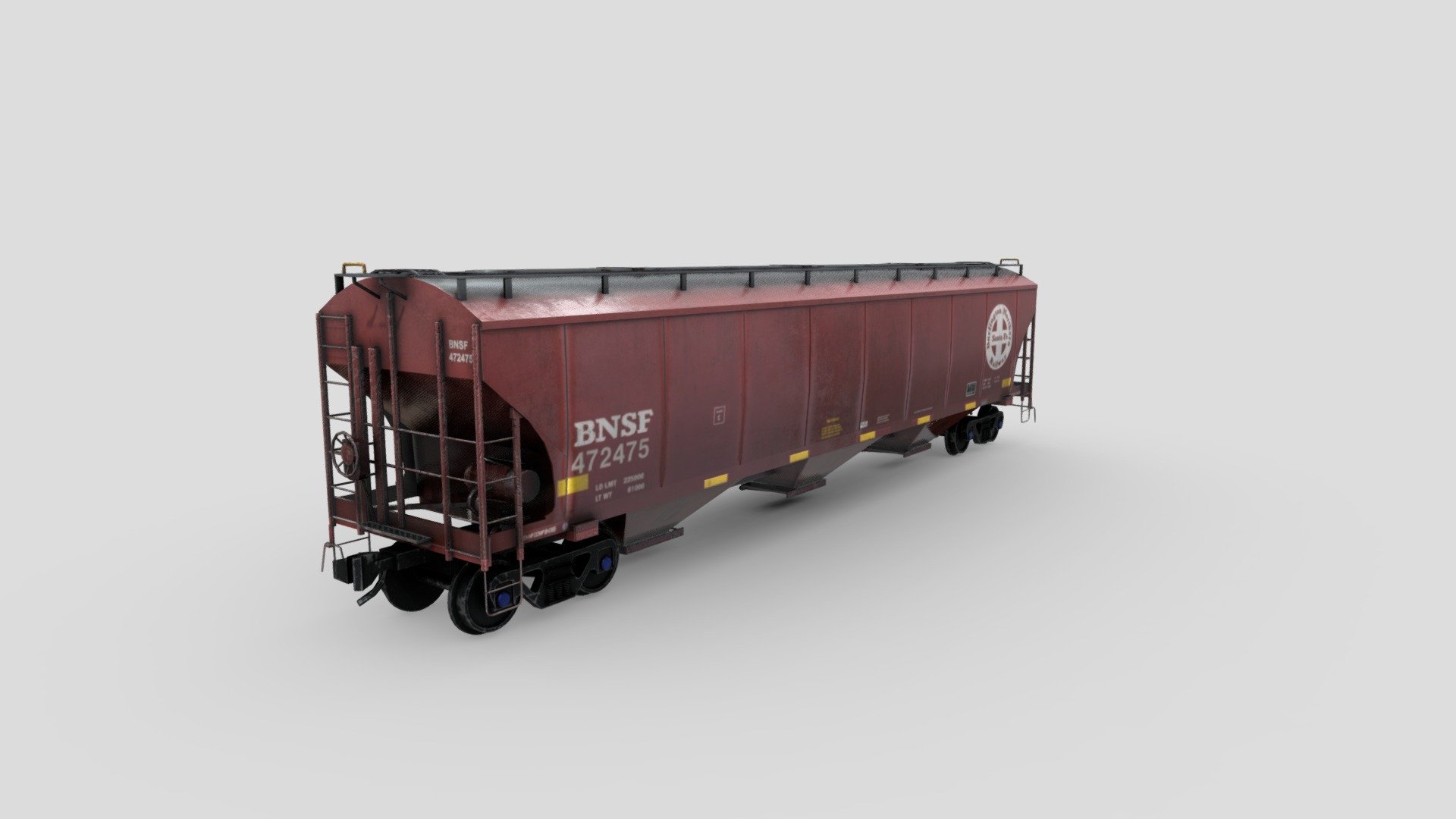 Trinity 5161 Covered Hopper - 3D model by Lex713 (@LunarEclips3 ...