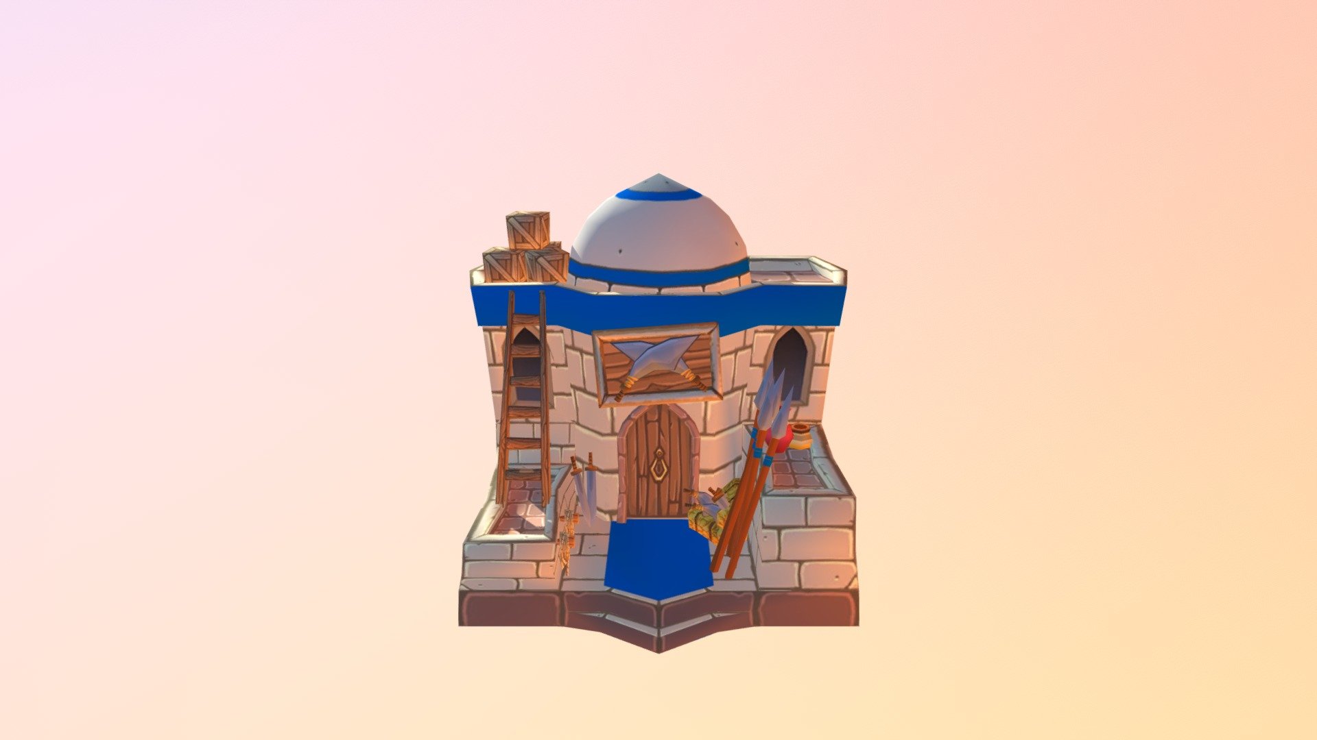 Barracks - 3D model by mataxetos [071ff5e] - Sketchfab