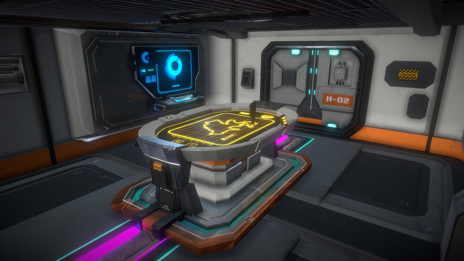 Sci Fi Control Room - 3D model by Terobi Studio (@terobistudio ...