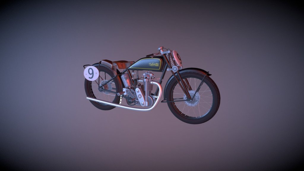 Vintage Motorcycle - 3D model by Steve Braski (@sbraski) [07233d3 ...