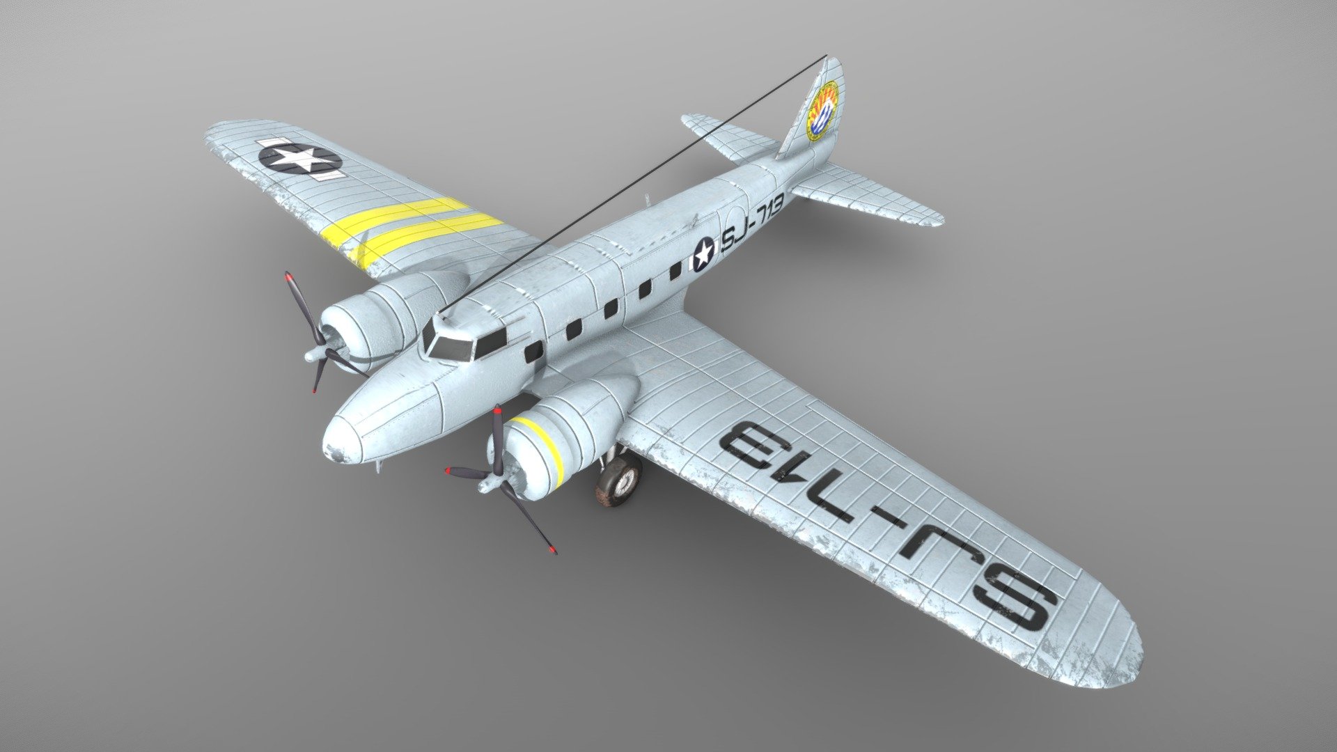Boeing B247 Low poly - 3D model by Lex713 (@LunarEclips3) [0726305 ...